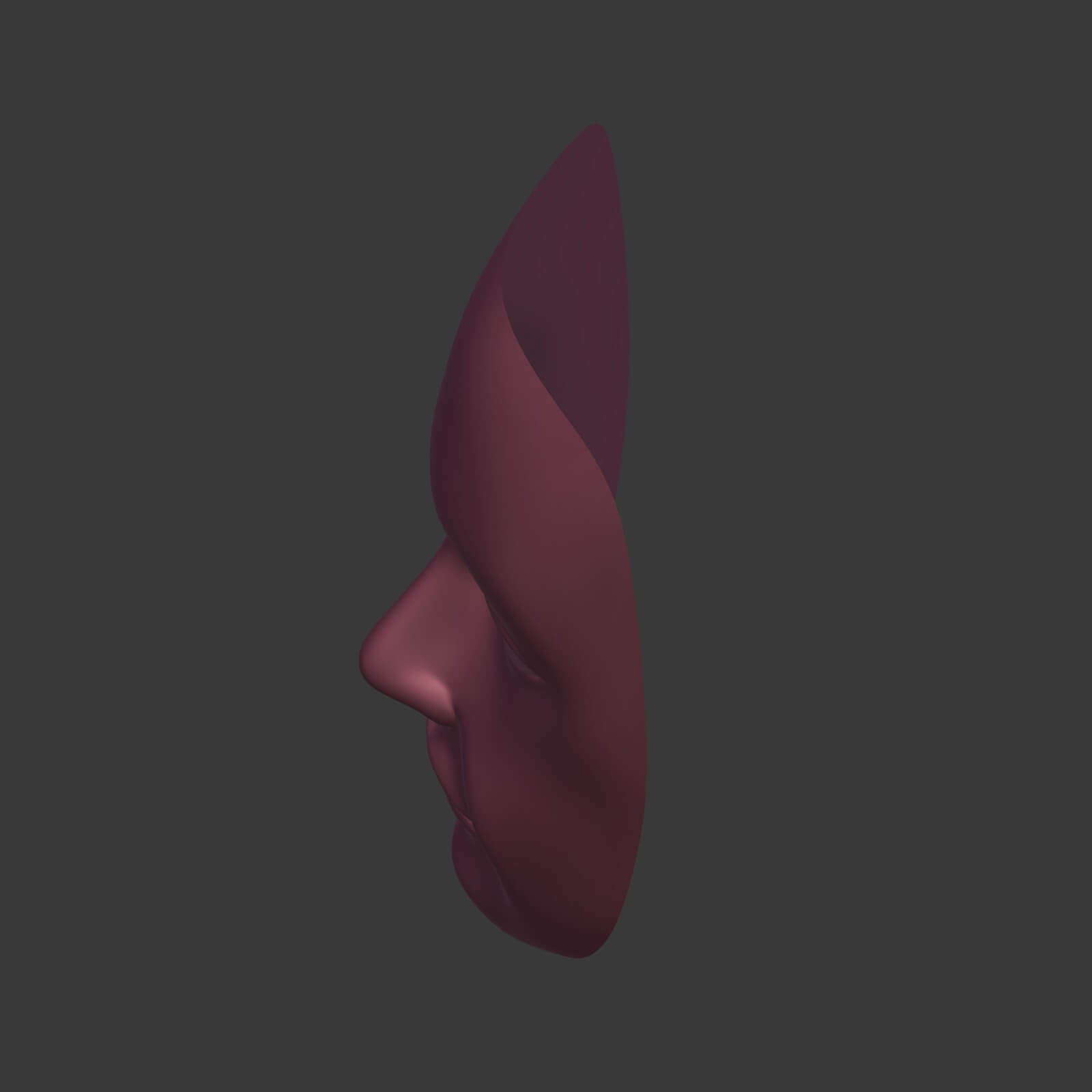 Male Theater Mask With Neutral Expressions - 3D Model by Ocstard