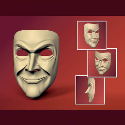 Man Mask - Original Design 3D Model by Ocstard