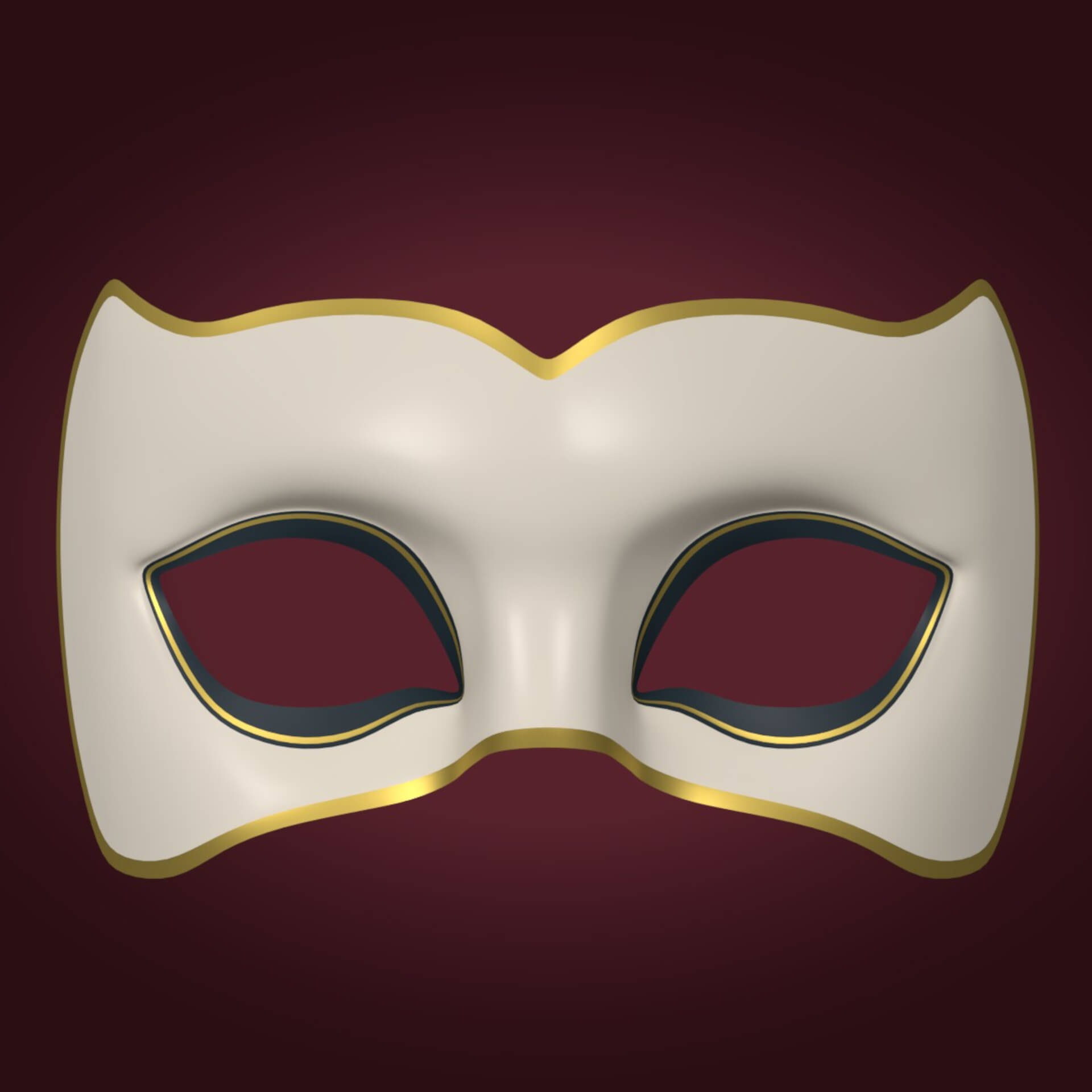 Mardi Gras Mask - 3D Model by Ocstard