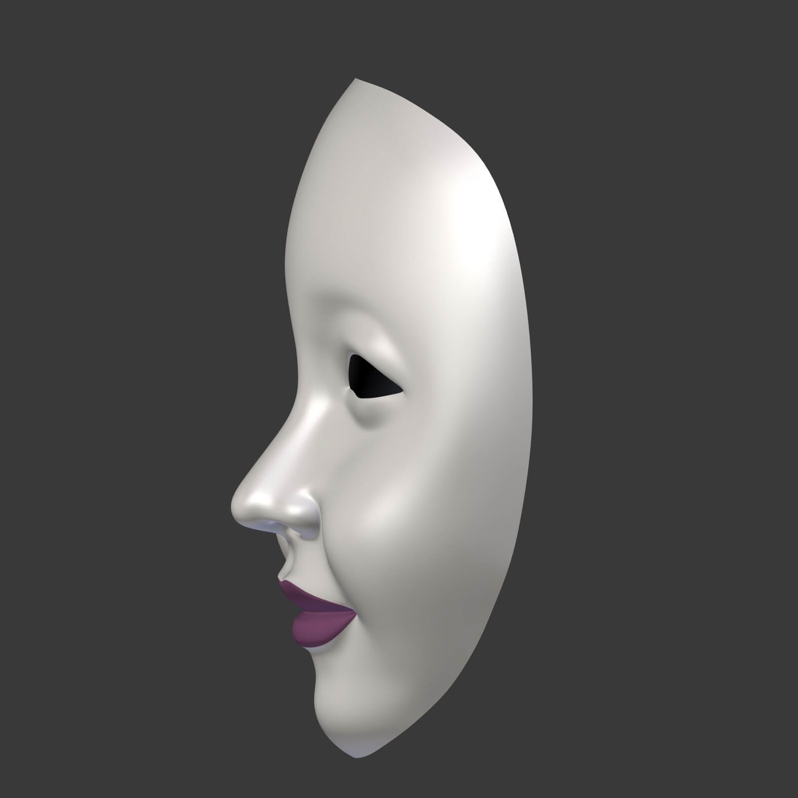 Woman Mask 1 - 3D Model by Ocstard