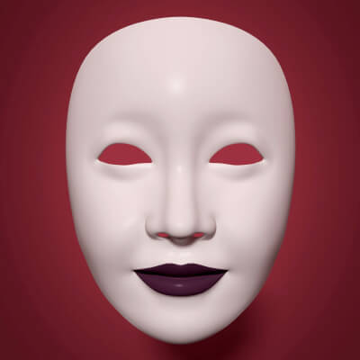 Woman Mask 1 - 3D Model by Ocstard