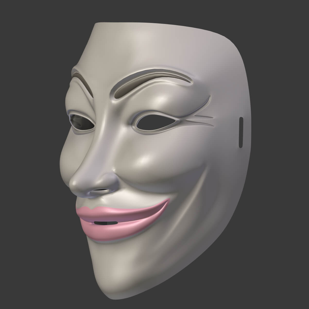 Mask Anonymous Female - 3D Model by Ocstard