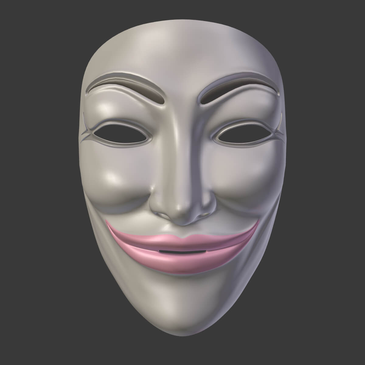 Mask Anonymous Female - 3D Model by Ocstard