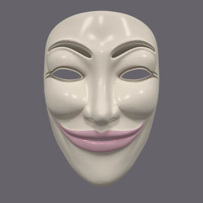 Mask Anonymous Female - 3D Model by Ocstard