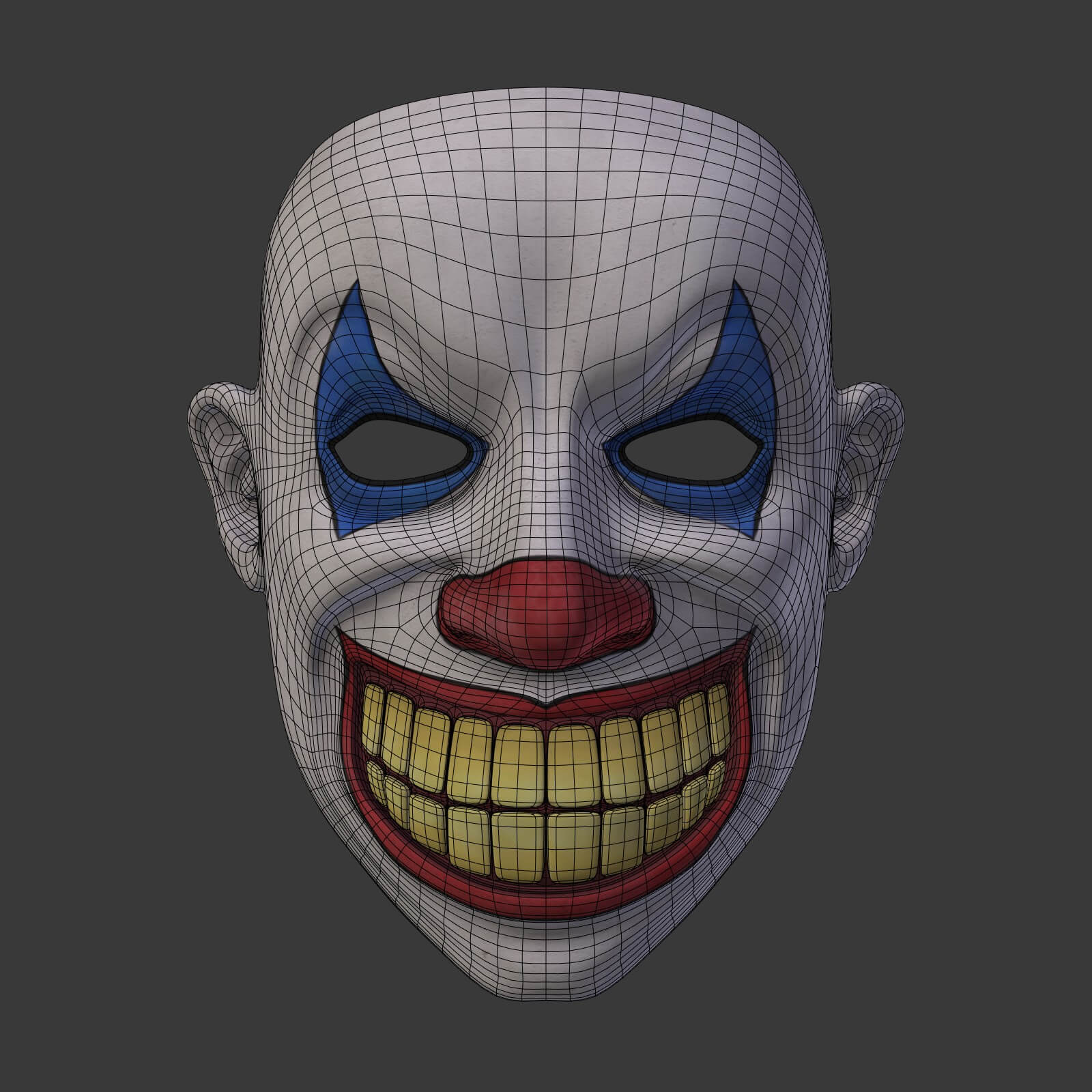 Mask Theater Clown V4 - 3D Model by Ocstard
