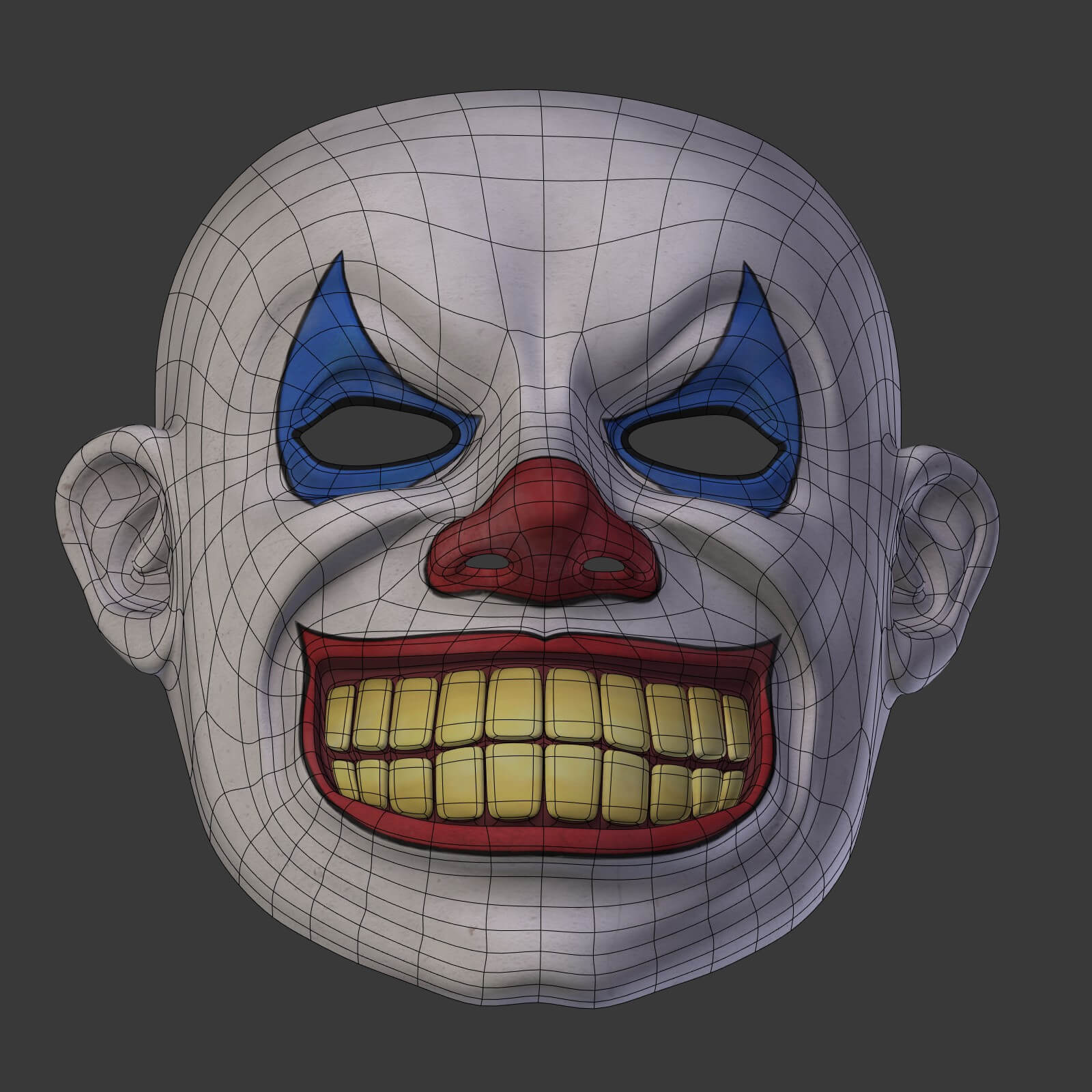 Mask Theater Clown V4 - 3D Model by Ocstard