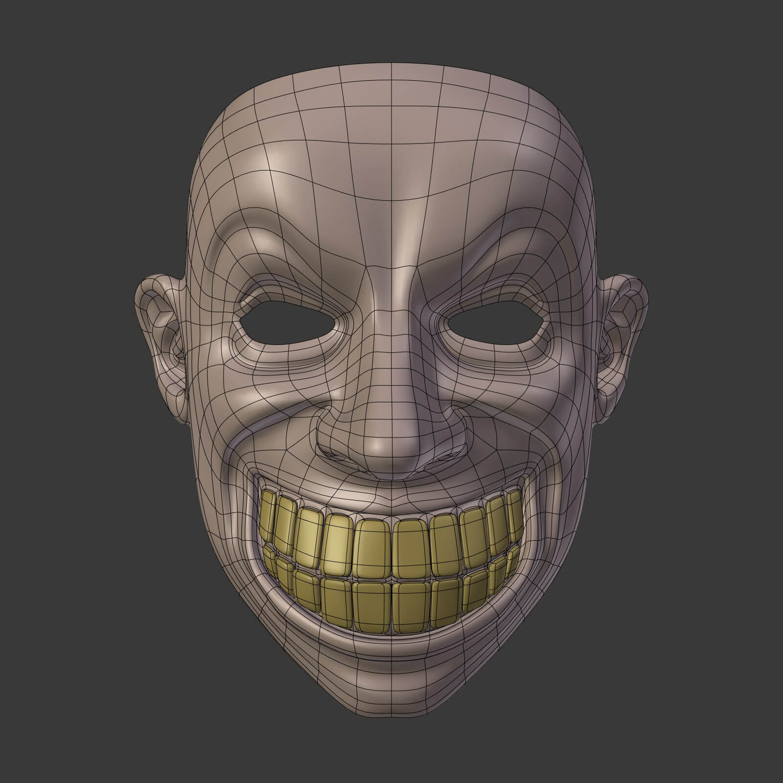 Mask Theater Clown V4 - 3D Model by Ocstard