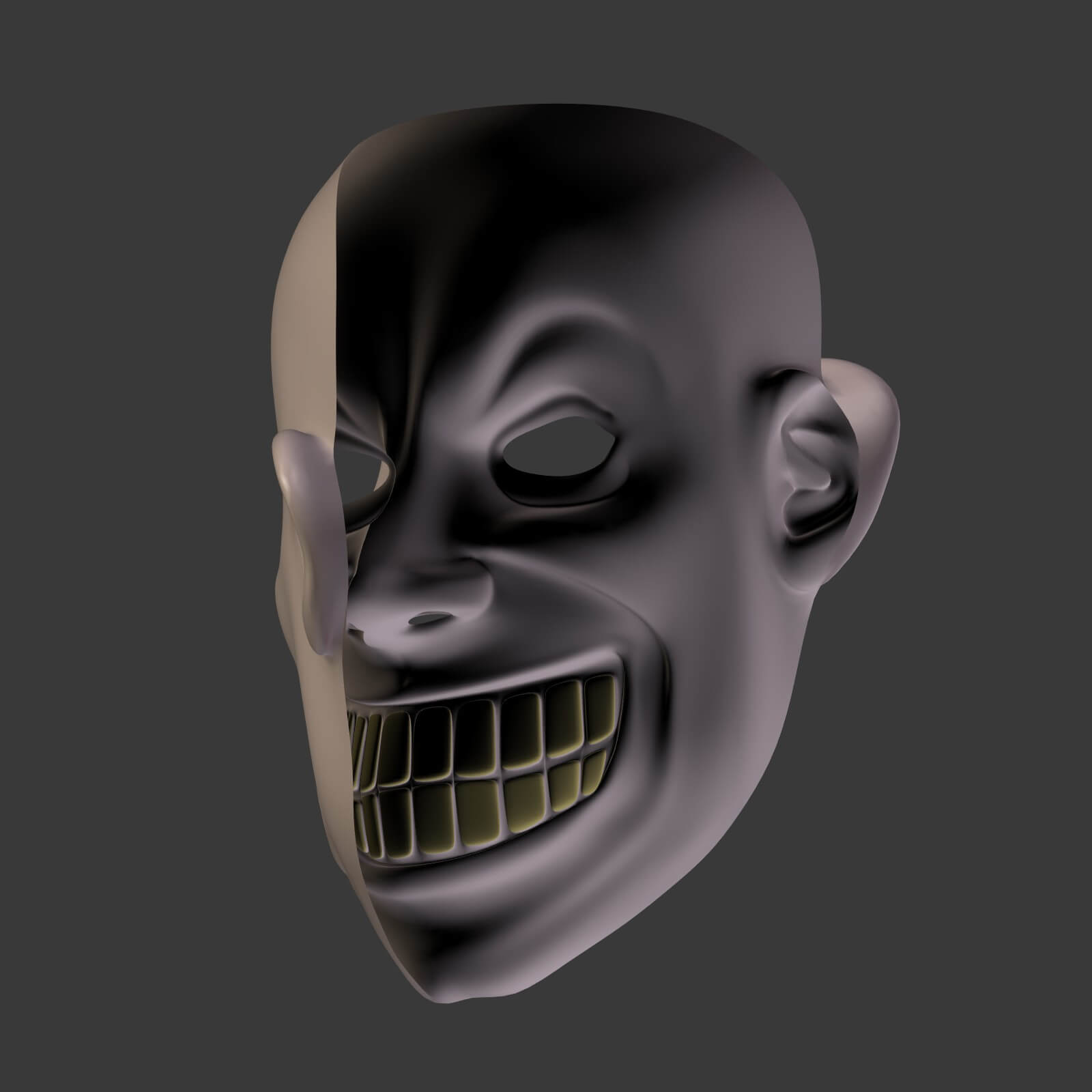 Mask Theater Clown V4 - 3D Model by Ocstard