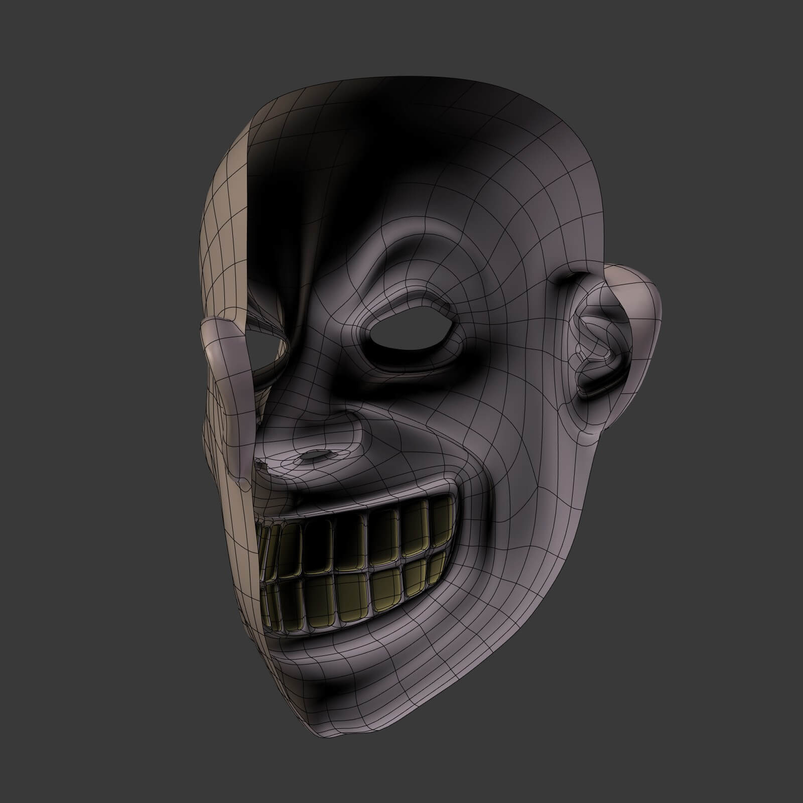 Mask Theater Clown V4 - 3D Model by Ocstard