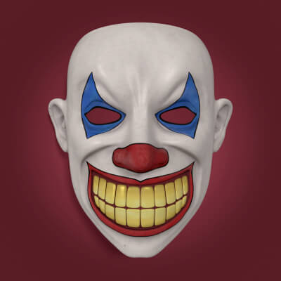 Mask Theater Clown V4 - 3D Model by Ocstard