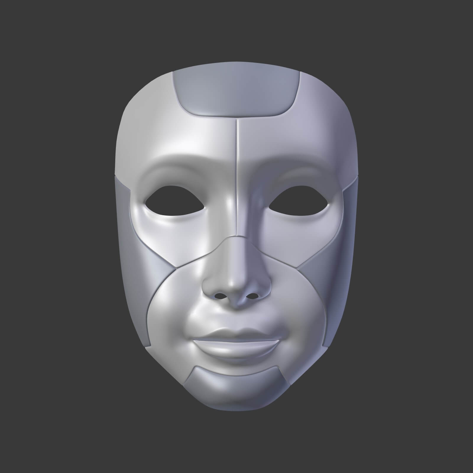 Robot Face Mask - 3D Model by Ocstard