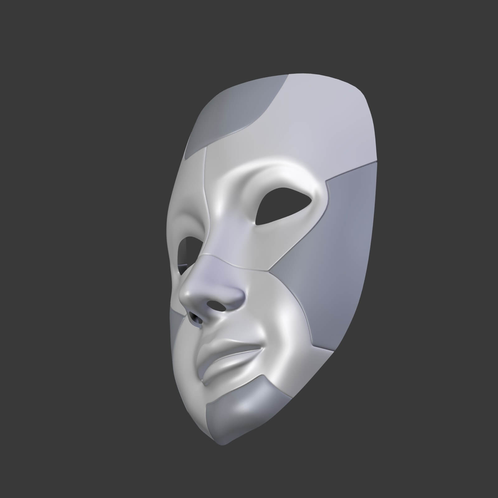 Robot Face Mask - 3D Model by Ocstard