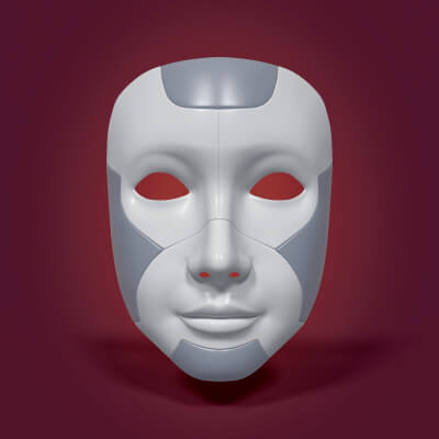 Robot Face Mask - 3D Model by Ocstard