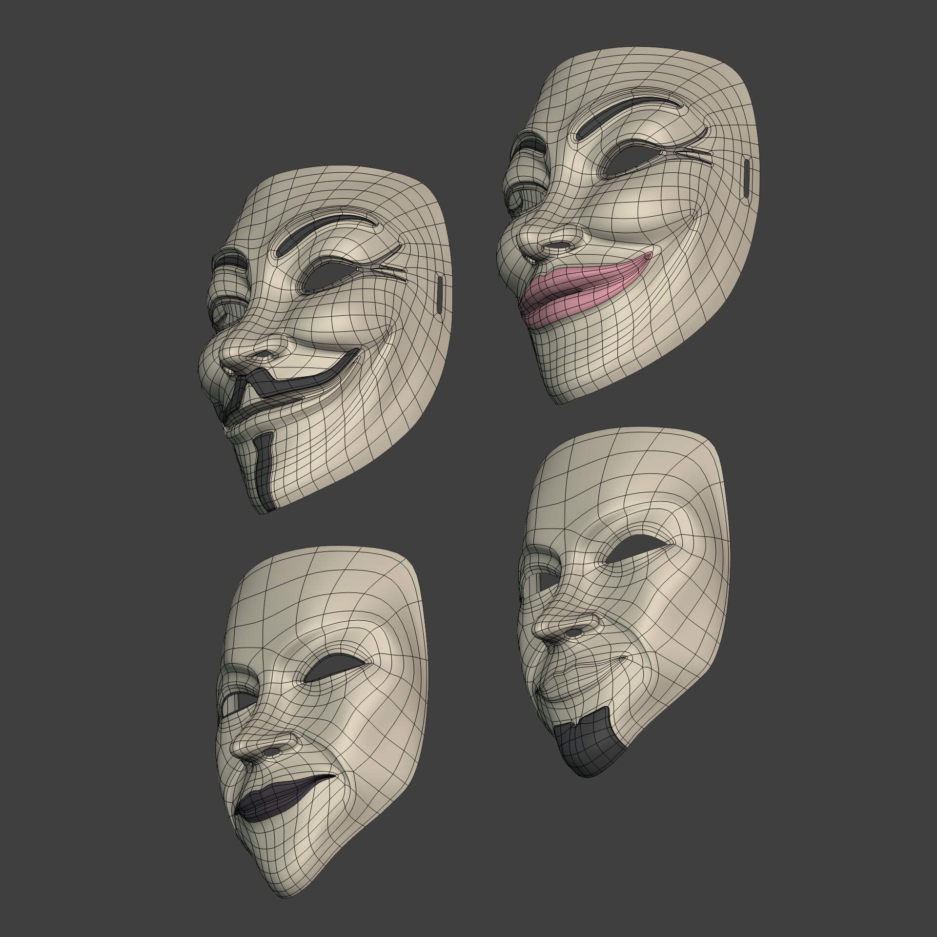 Generic Masks Pack - 3D Model by Ocstard