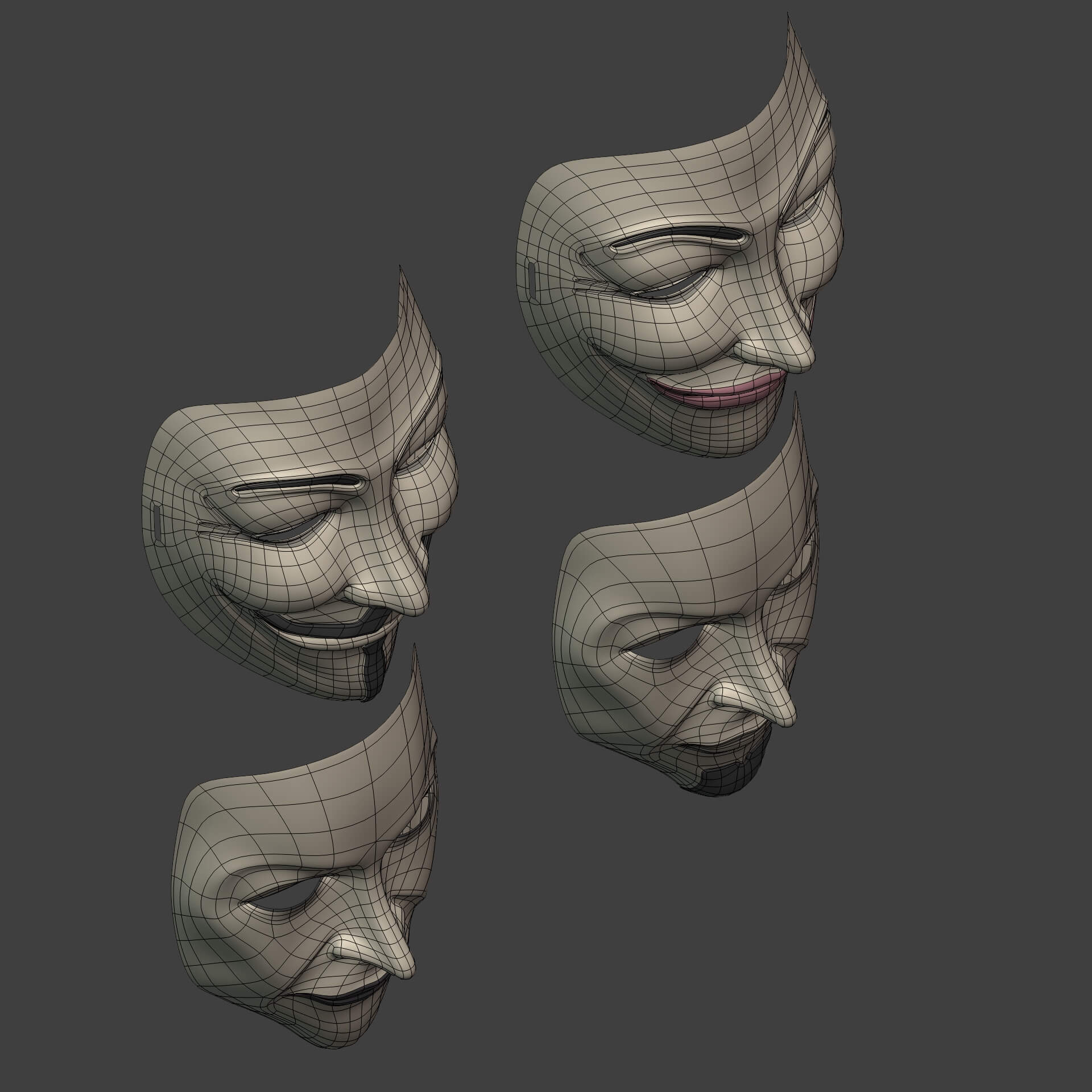 Generic Masks Pack - 3D Model by Ocstard