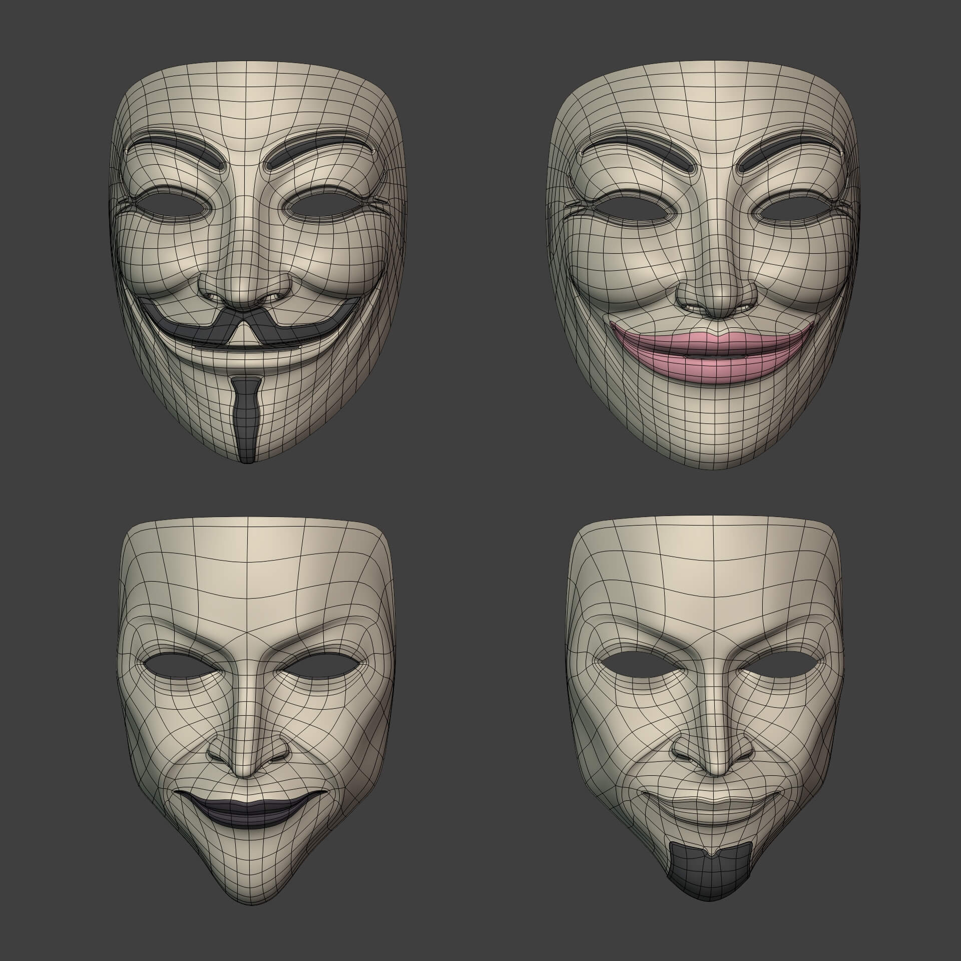 Generic Masks Pack - 3D Model by Ocstard