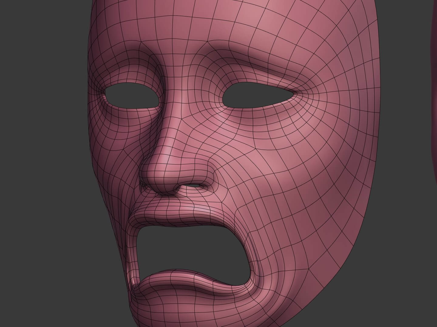 Theater Masks V3 - 3D Model by Ocstard