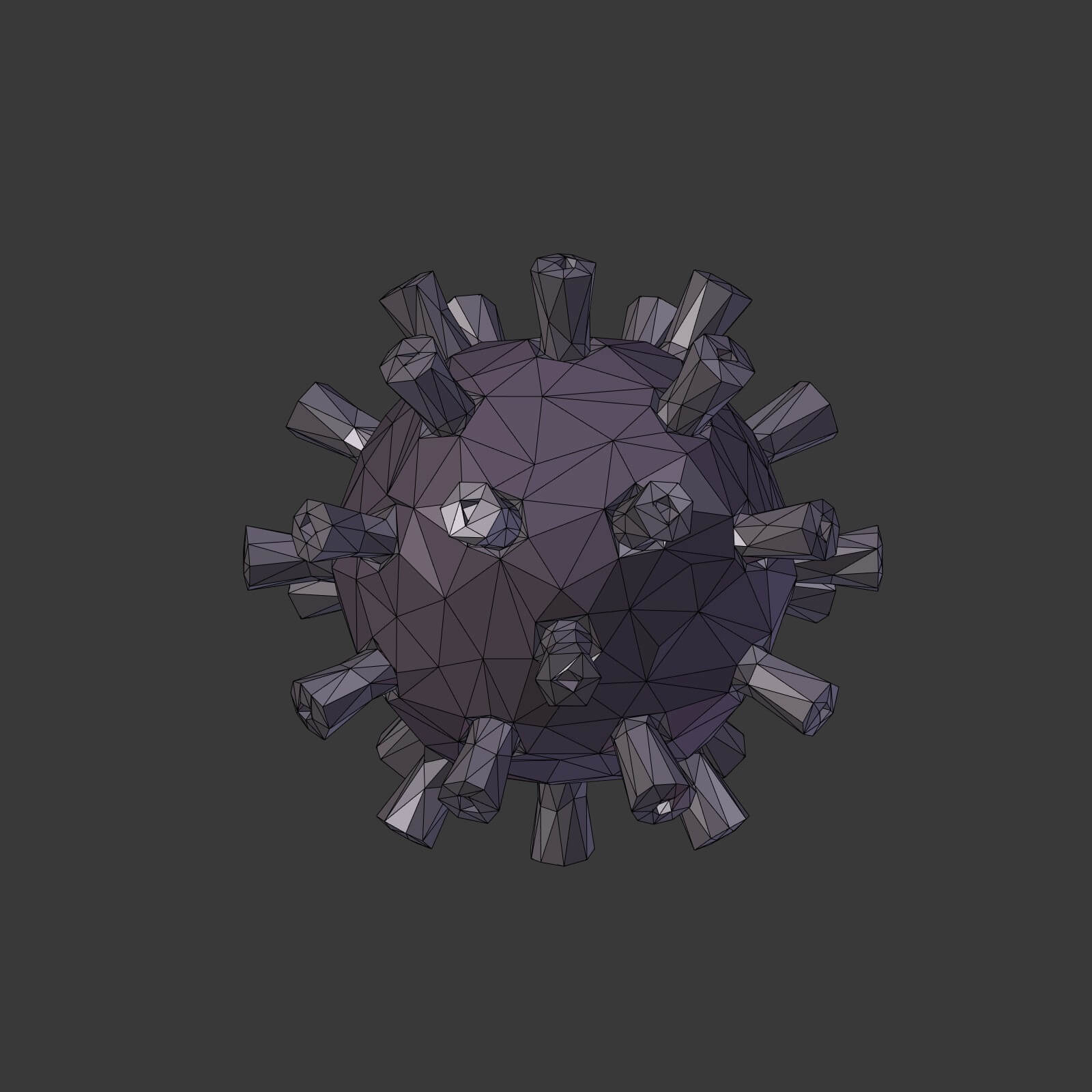 Mega Pack Viruses and Cells - Origami Style Collection 3D Model by Ocstard