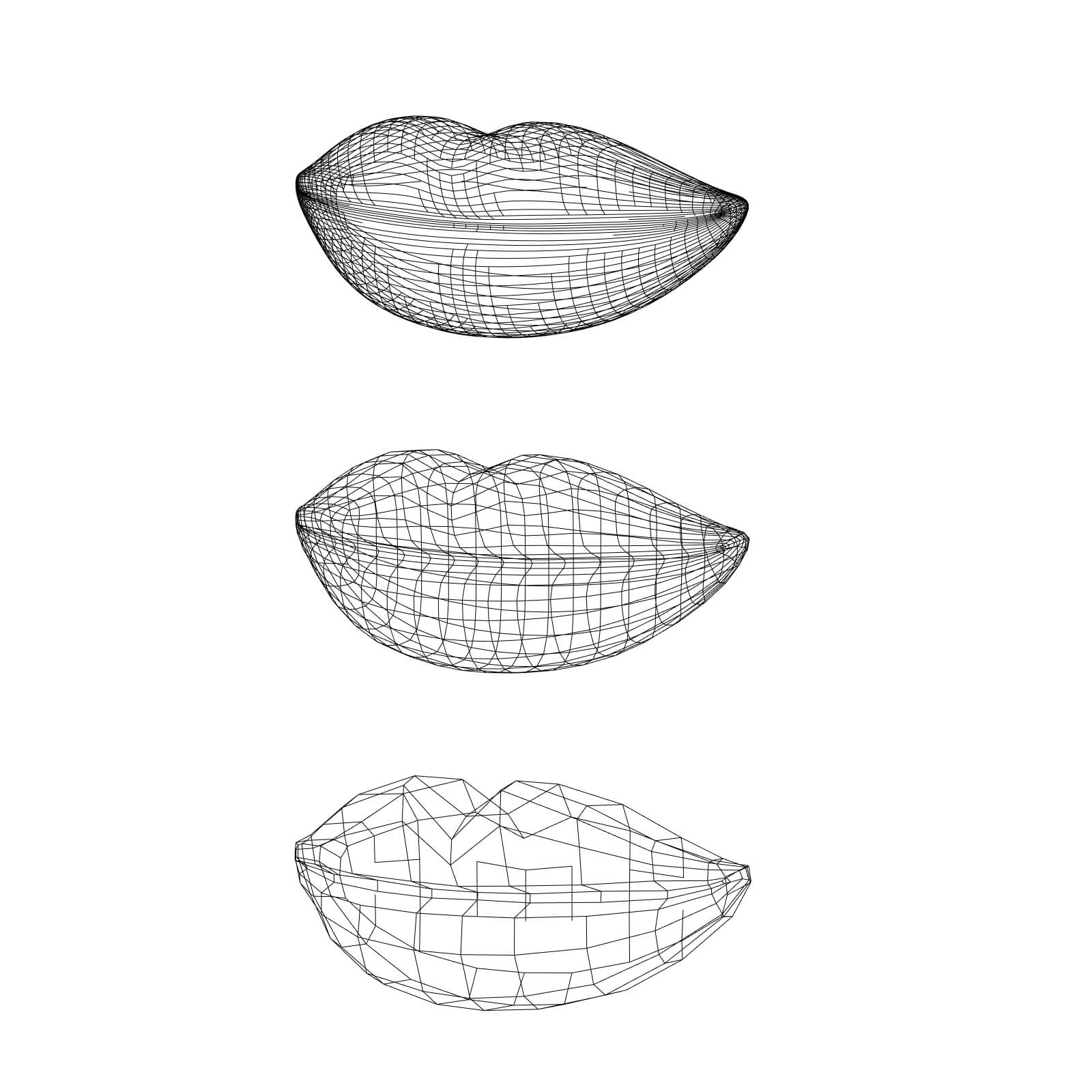 Cartoon Mouth - Lips 3D Model by Ocstard