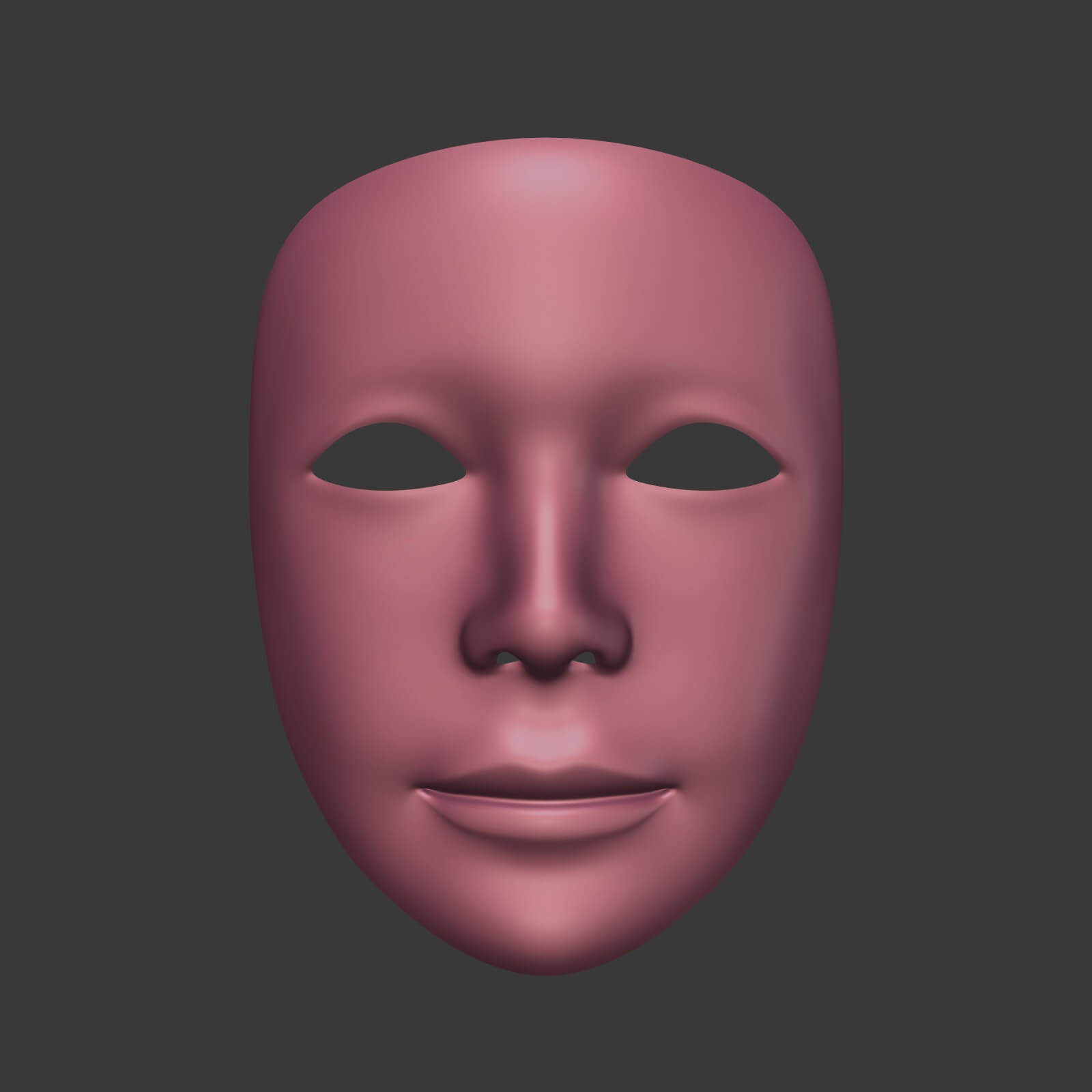 Neutral Theater Mask - 3D Model by Ocstard