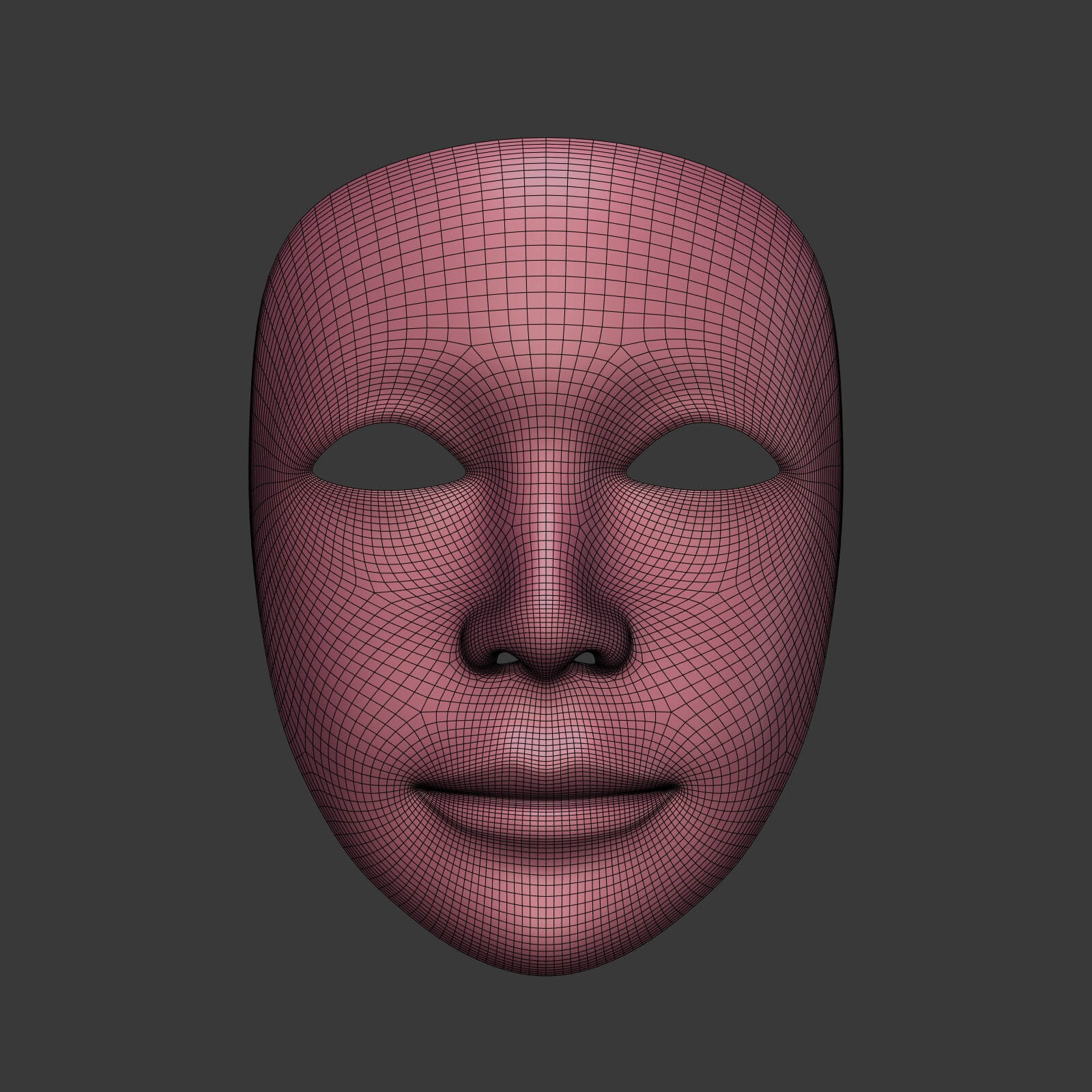 Neutral Theater Mask - 3D Model by Ocstard