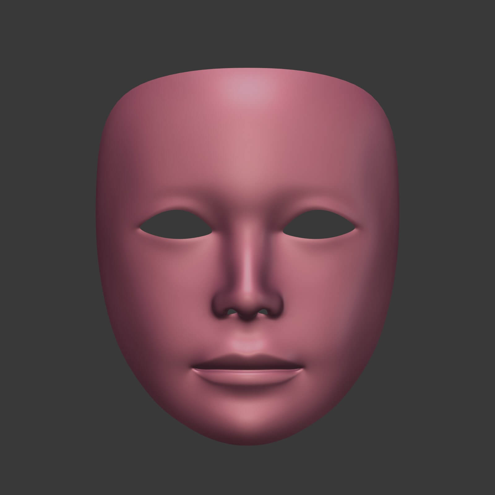 Neutral Theater Mask - 3D Model by Ocstard