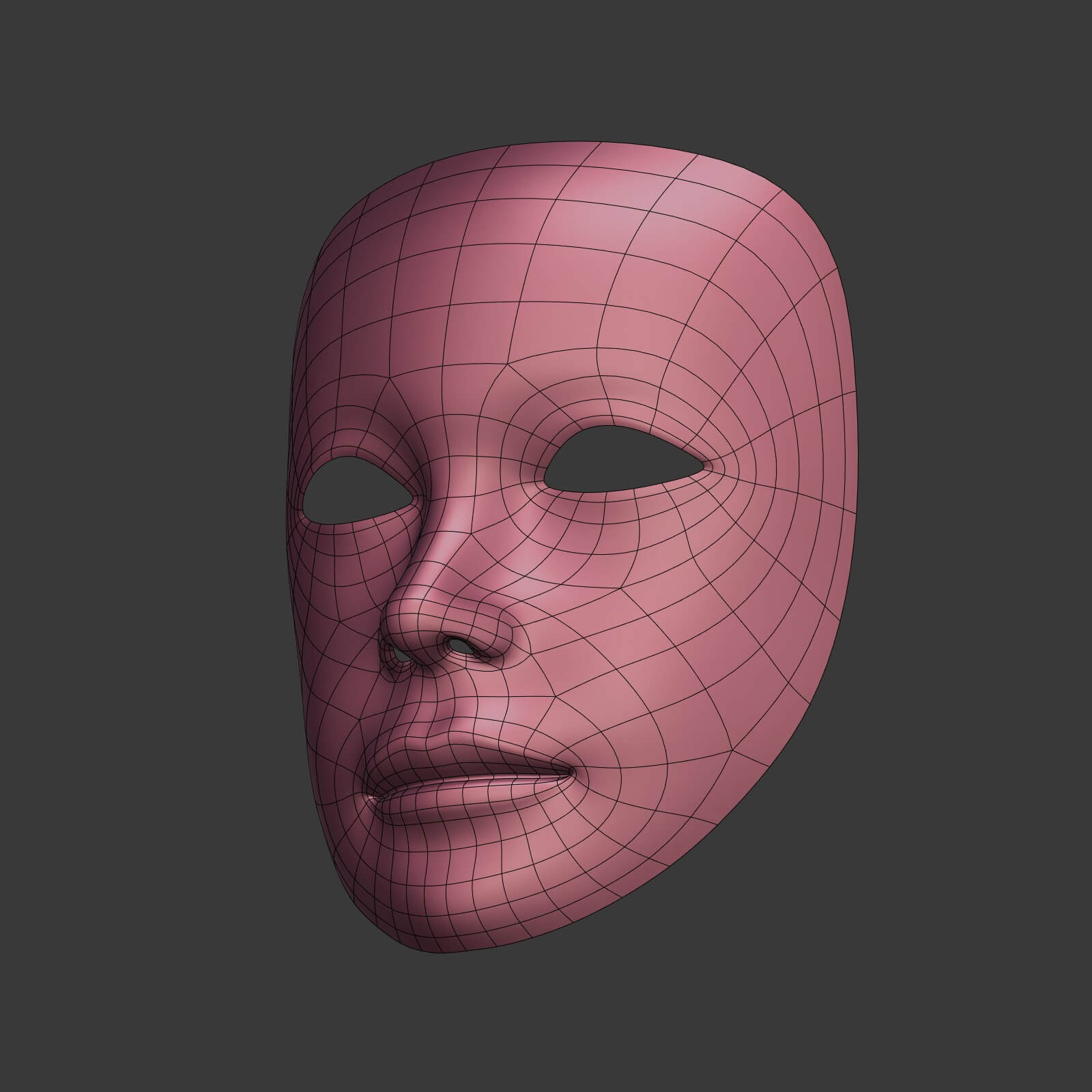 Neutral Theater Mask - 3D Model by Ocstard