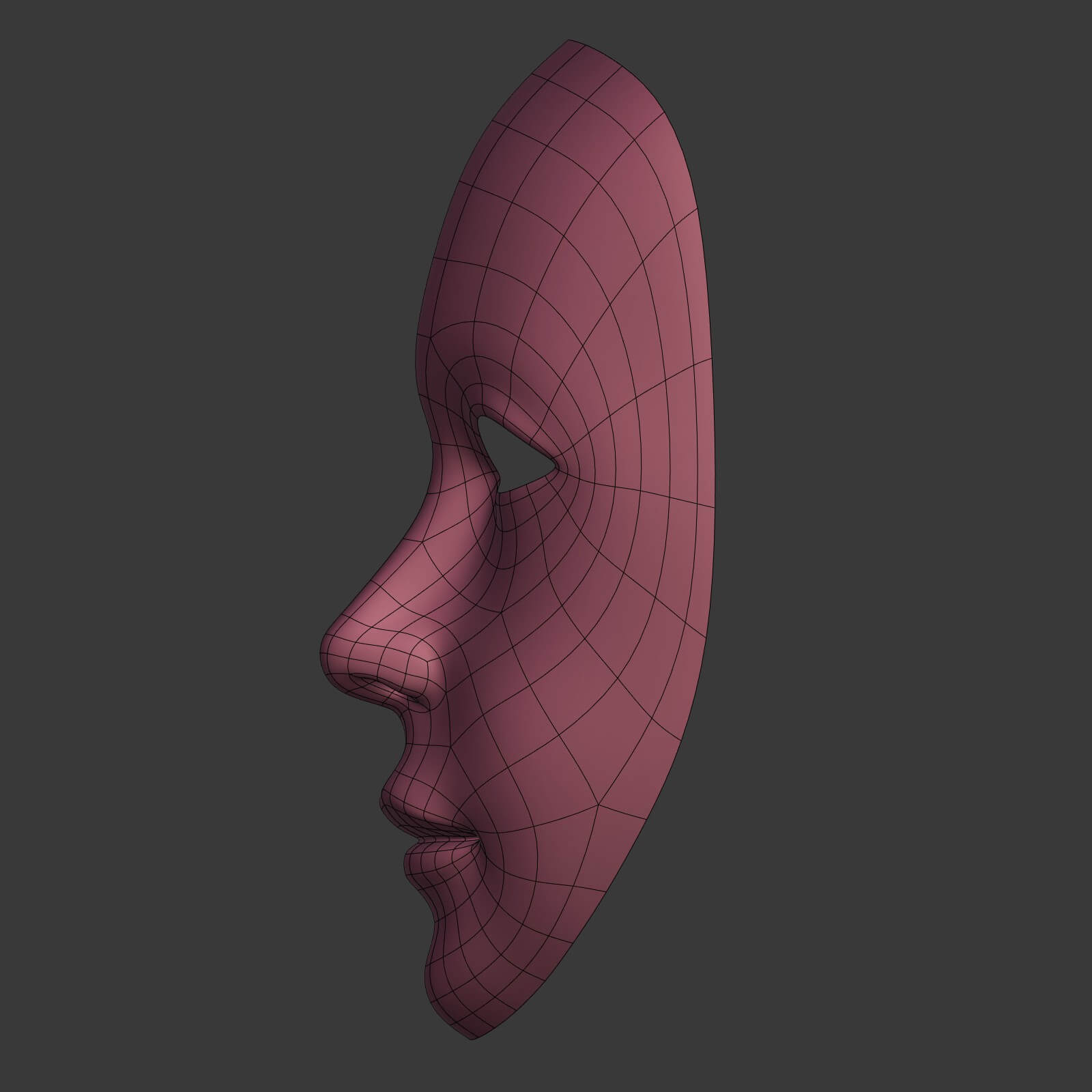 Neutral Theater Mask - 3D Model by Ocstard