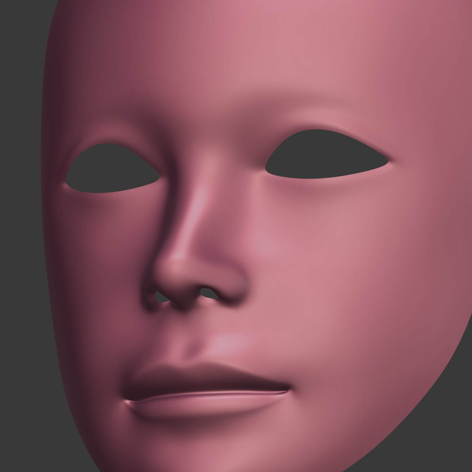 Neutral Theater Mask - 3D Model by Ocstard