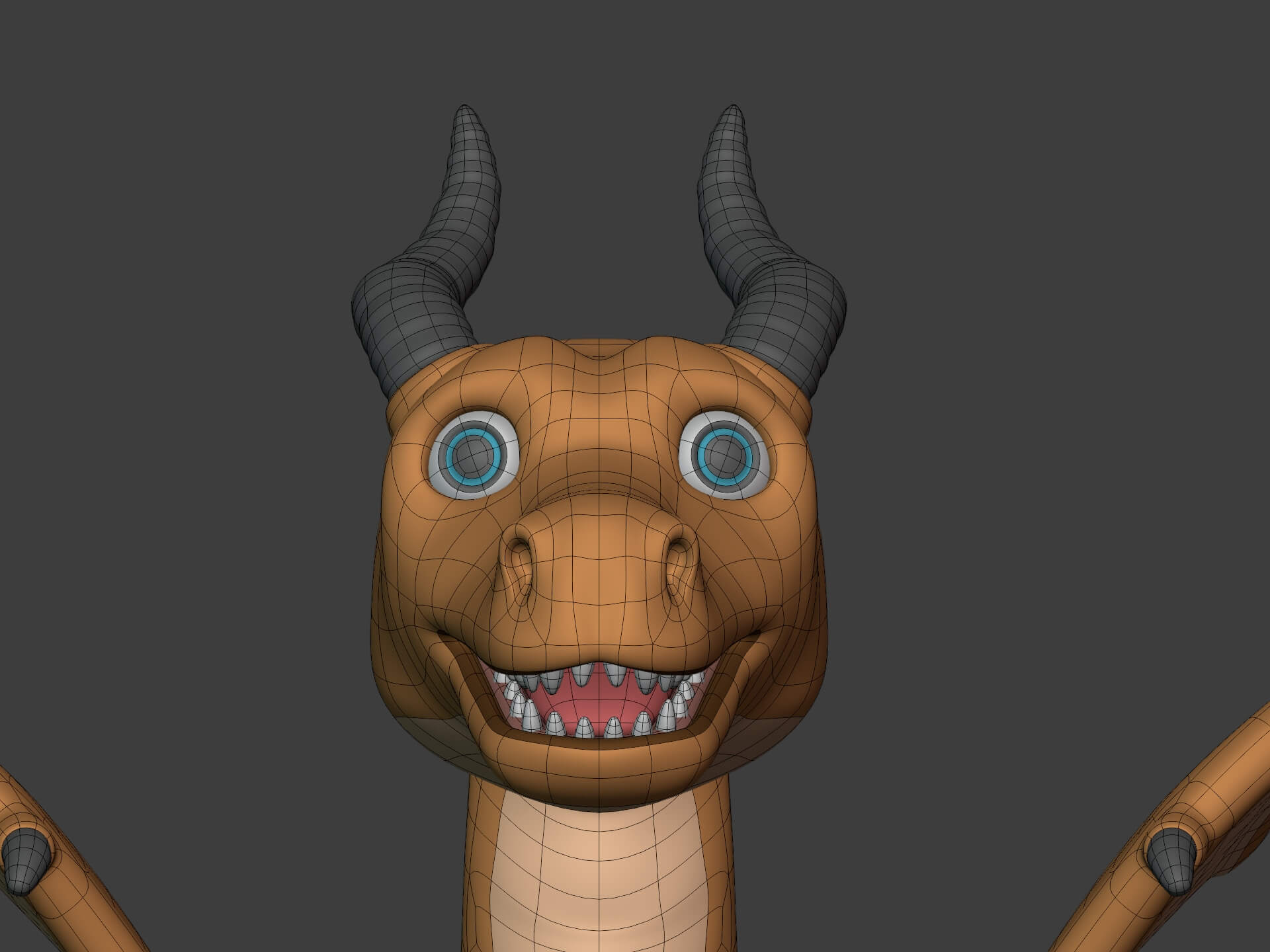 Cartoon Dragon - 3D Model by Ocstard