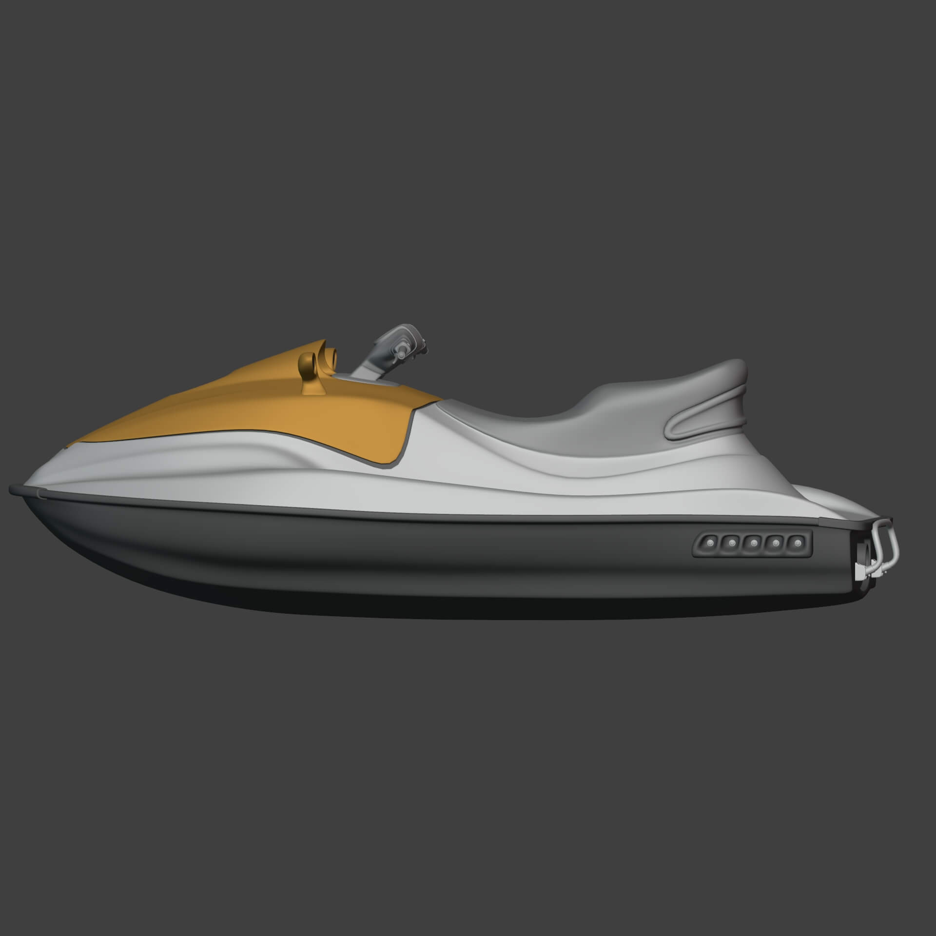 Generic Jet Ski - 3D Model by Ocstard