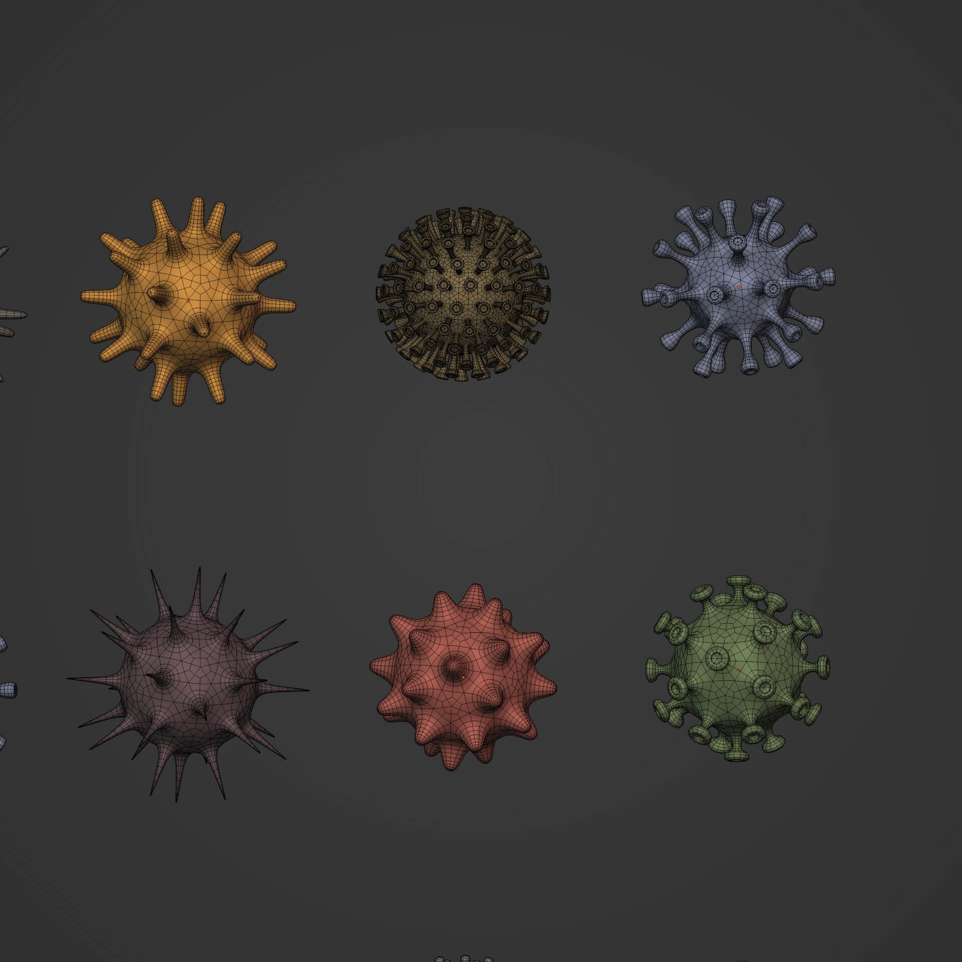 Virus Collection - 3D Model by Ocstard