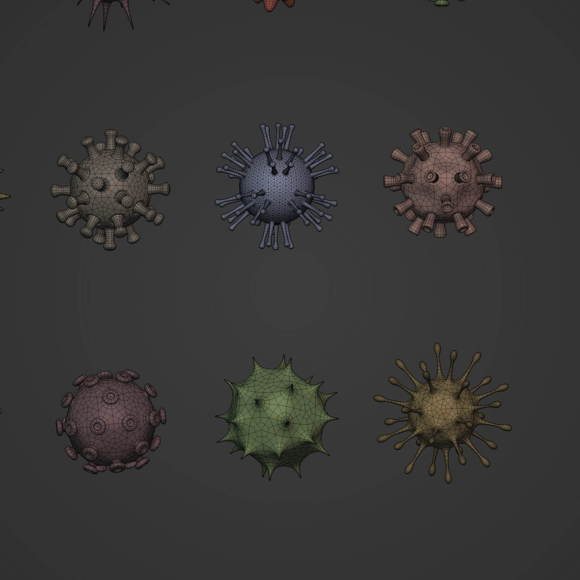 Virus Collection - 3D Model by Ocstard