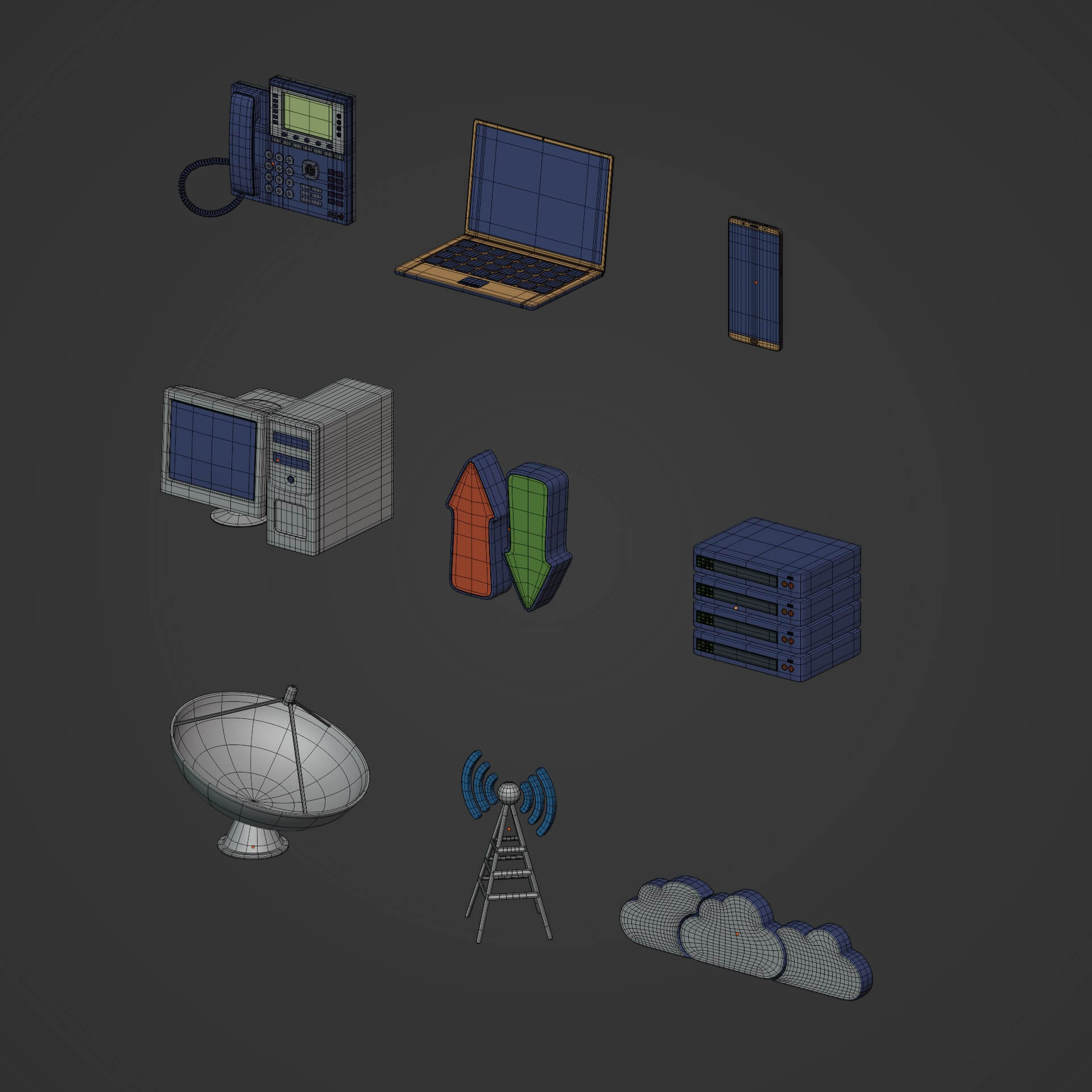 Computer Icons Pack - 3D Model by Ocstard