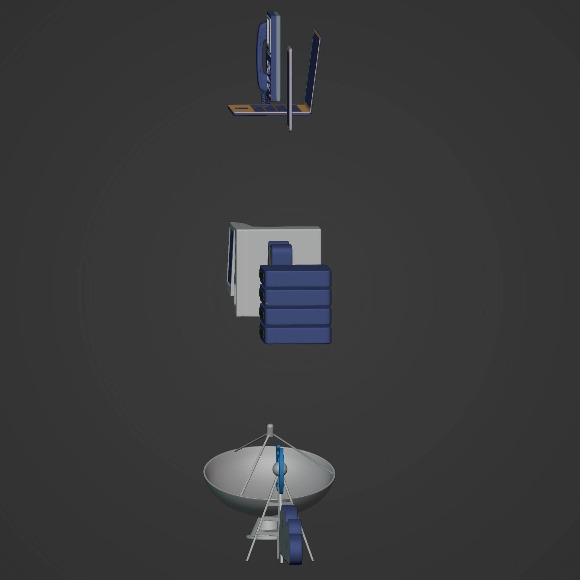 Computer Icons Pack - 3D Model by Ocstard