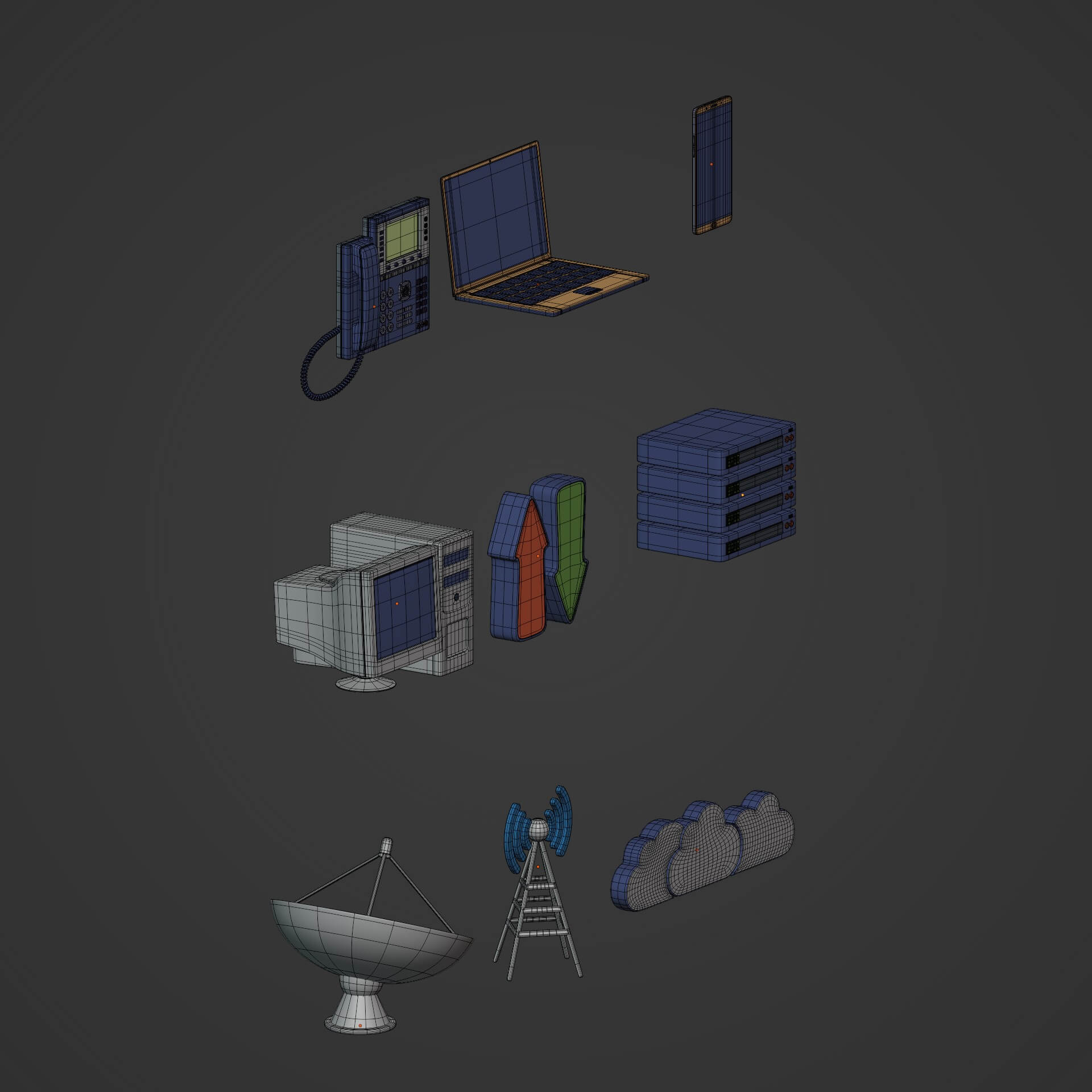 Computer Icons Pack - 3D Model by Ocstard