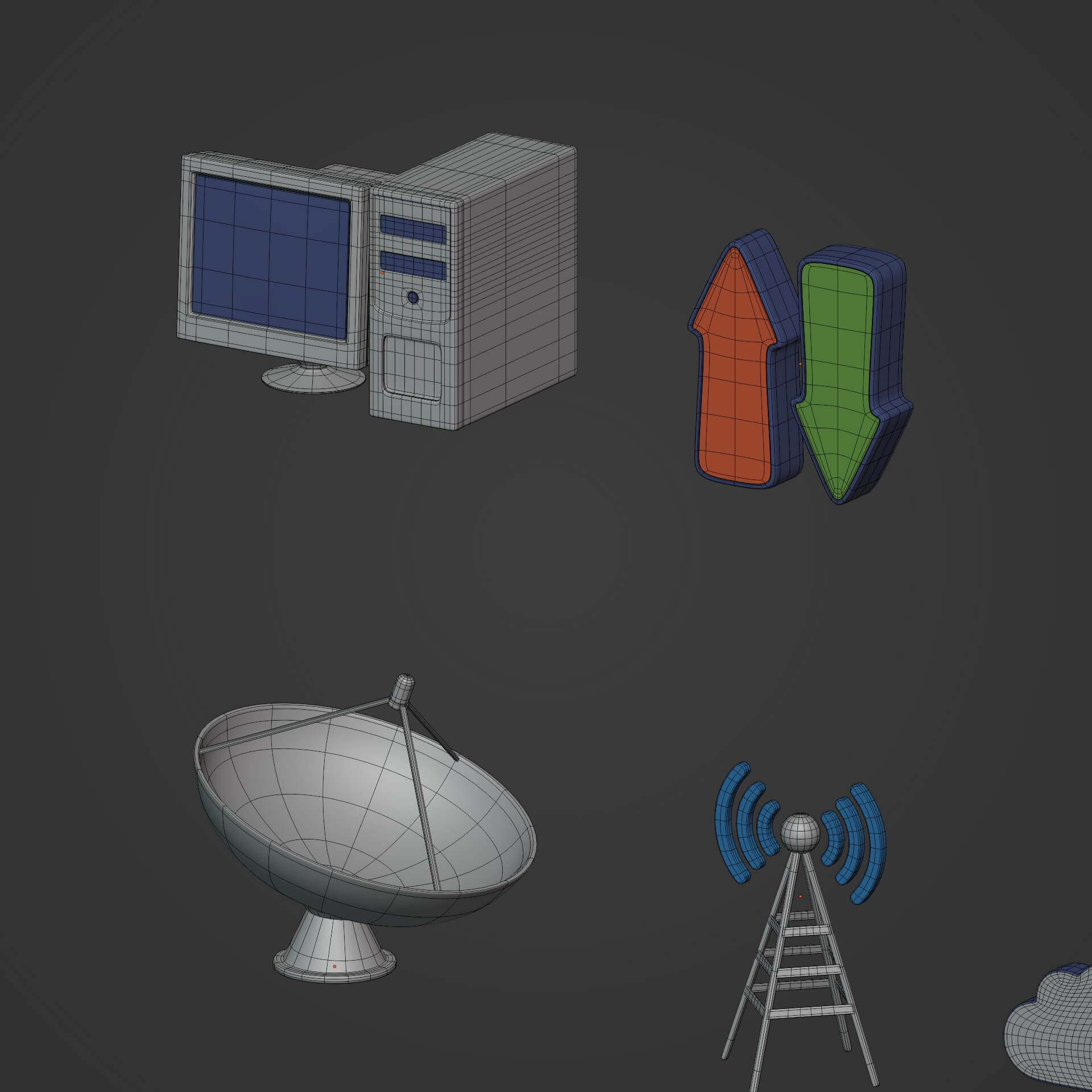 Computer Icons Pack - 3D Model by Ocstard