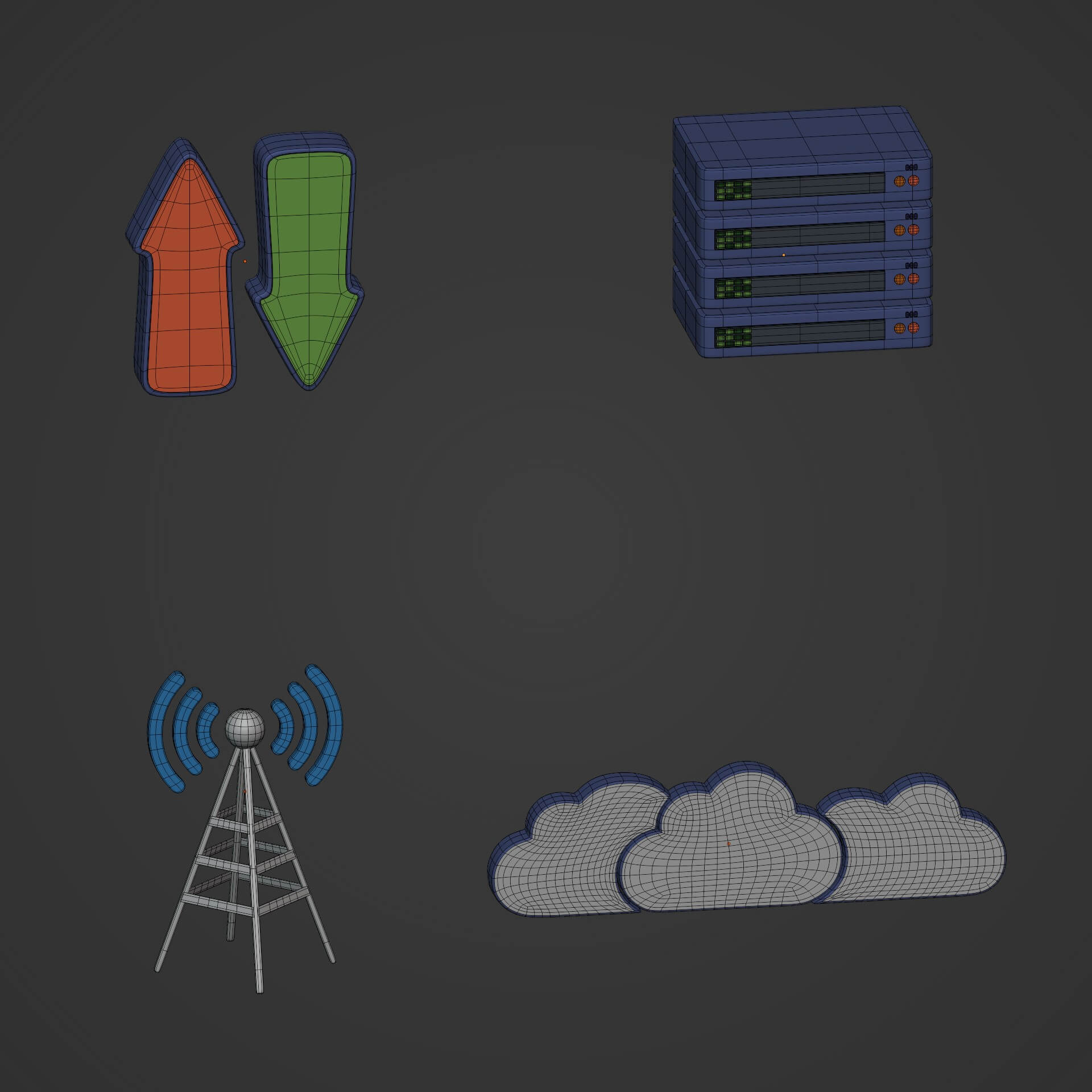 Computer Icons Pack - 3D Model by Ocstard