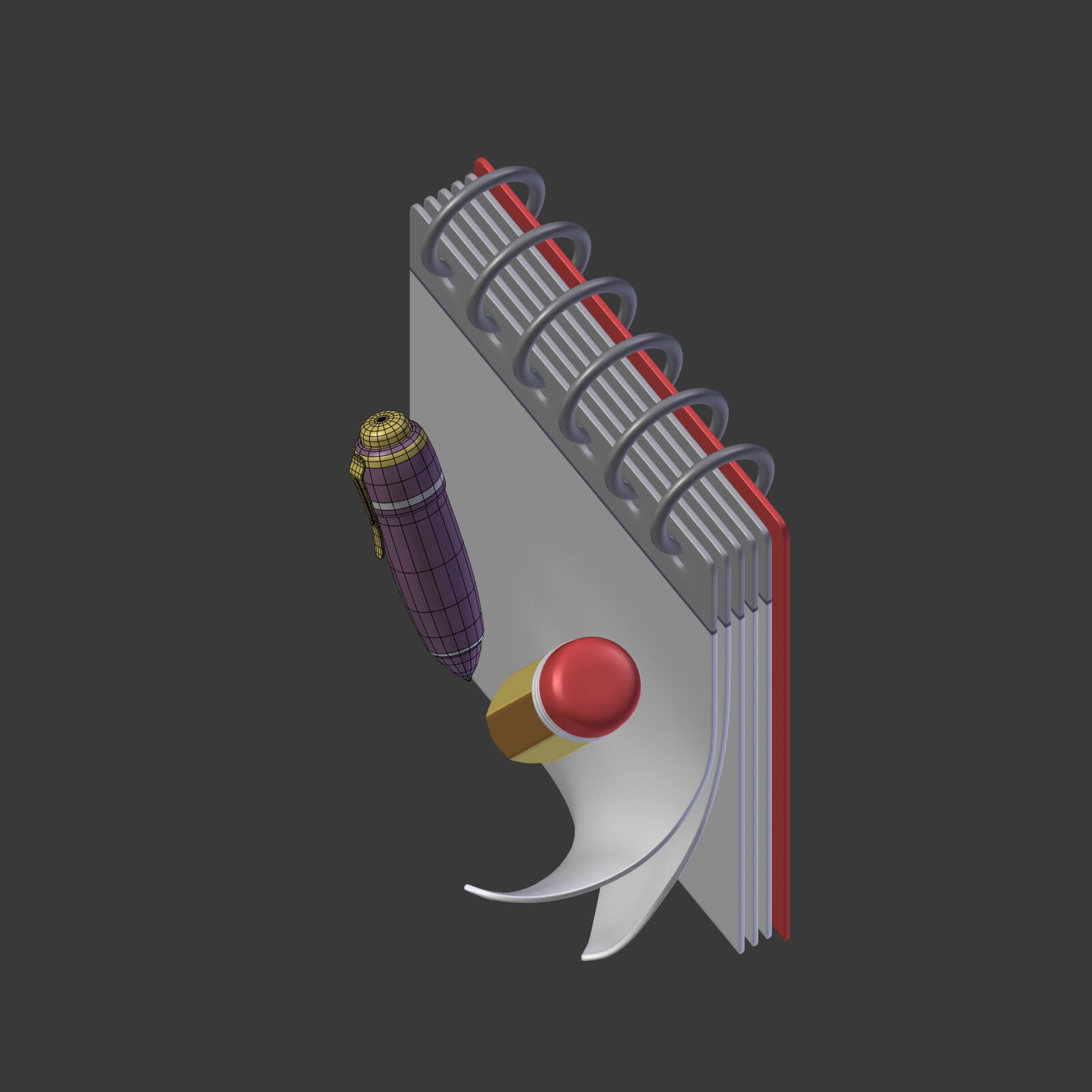 Cartoon Notepad Pack Icons - 3D Model by Ocstard