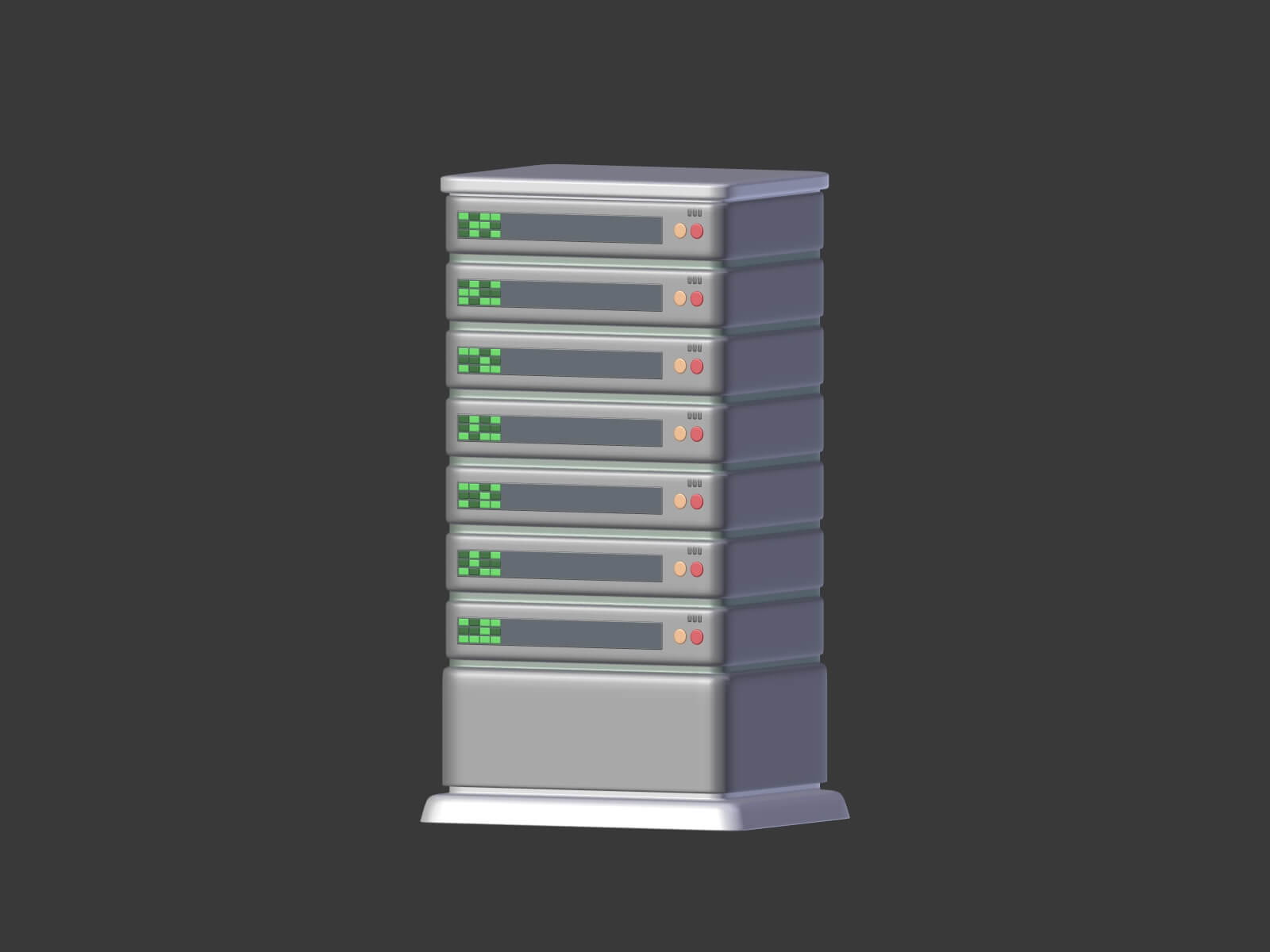Servers Icons - 3D Model by Ocstard