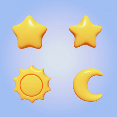 Cartoon Stars Pack - 3D Model by Ocstard