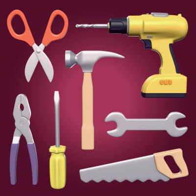 Cartoon Tools Pack - 3D Model by Ocstard