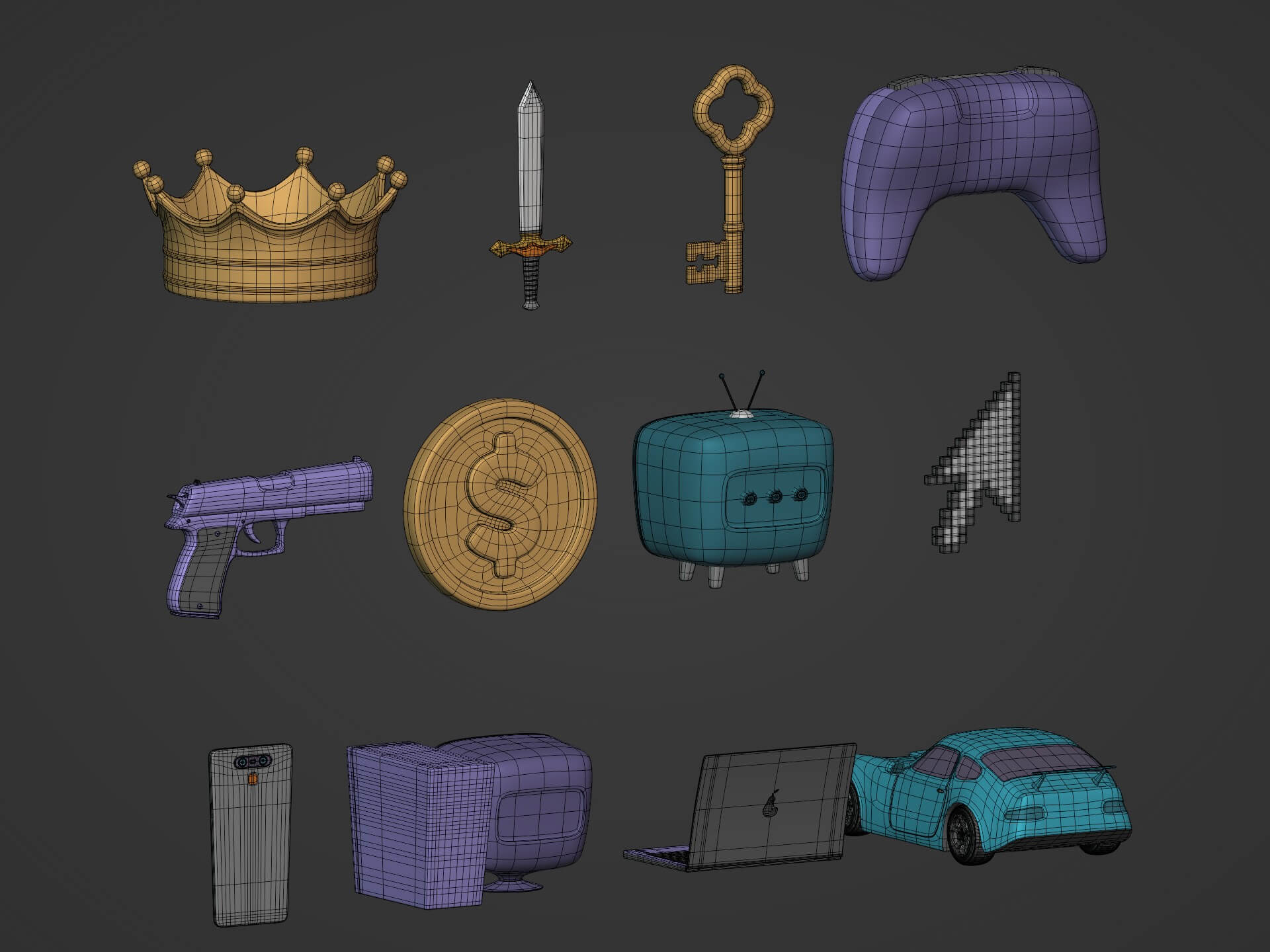 Video Games Cartoon Pack - 3D Model by Ocstard