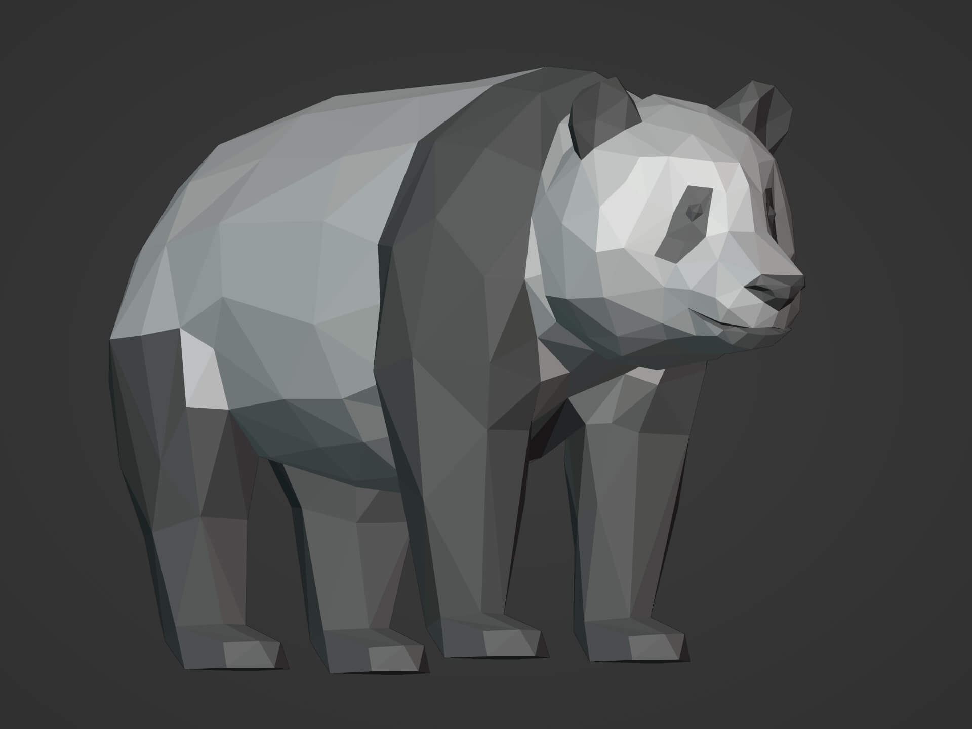 Panda Bear - 3D Model by Ocstard