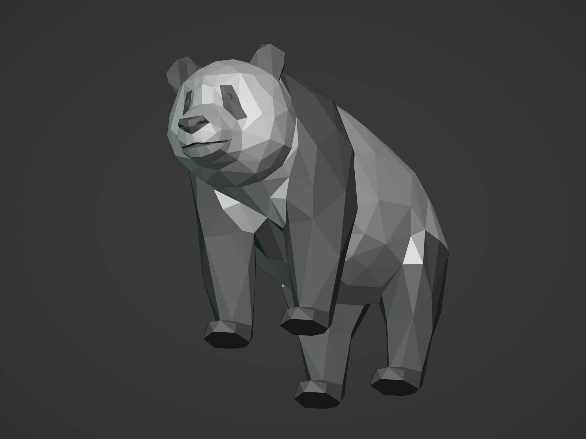 Panda Bear - 3D Model by Ocstard