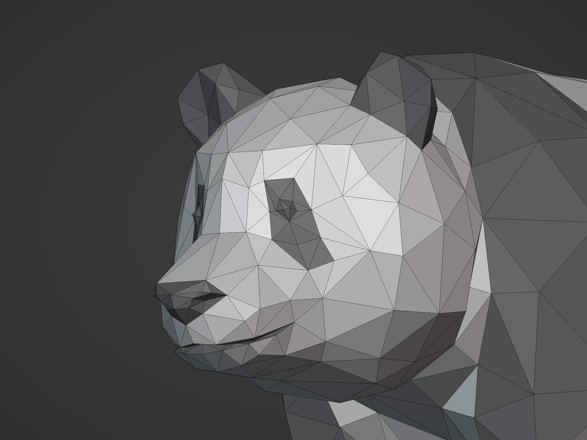 Panda Bear - 3D Model by Ocstard