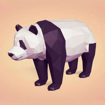 Panda Bear - 3D Model by Ocstard