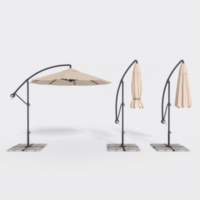 Umbrella Outdoor Parasol 2 - 3D Model by Ocstard