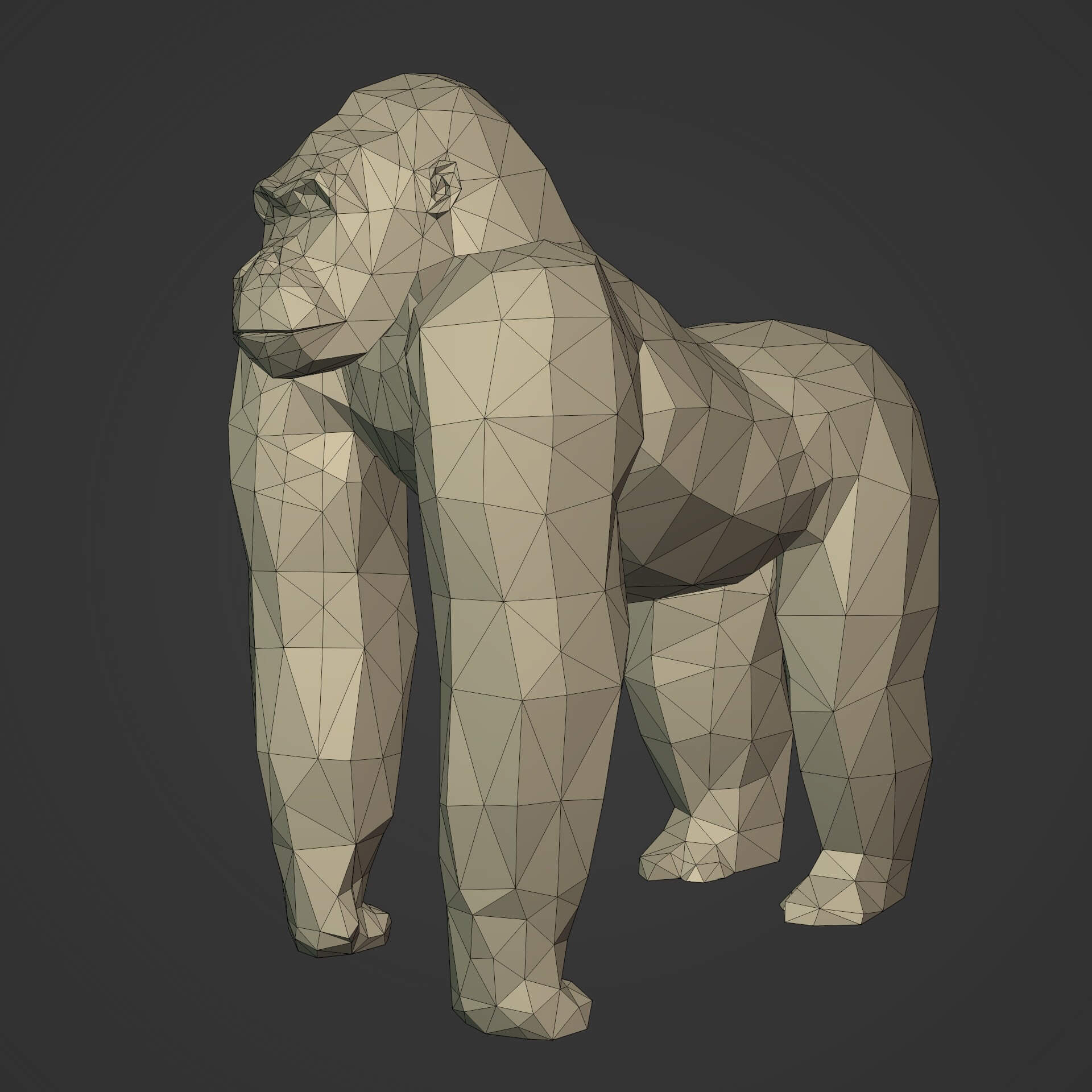 Gorilla - 3D Model by Ocstard