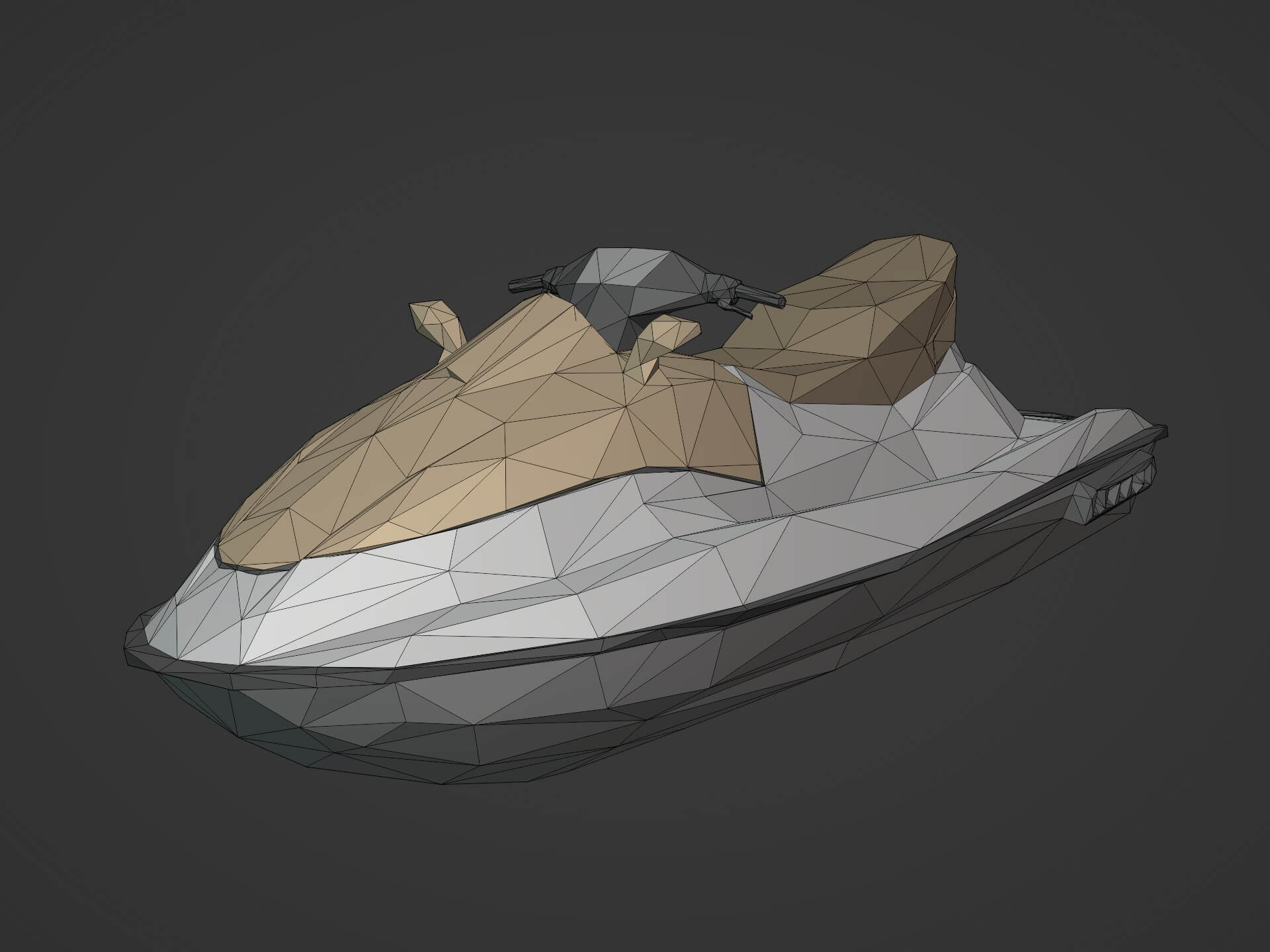 Low Poly Jetski - 3D Model by Ocstard